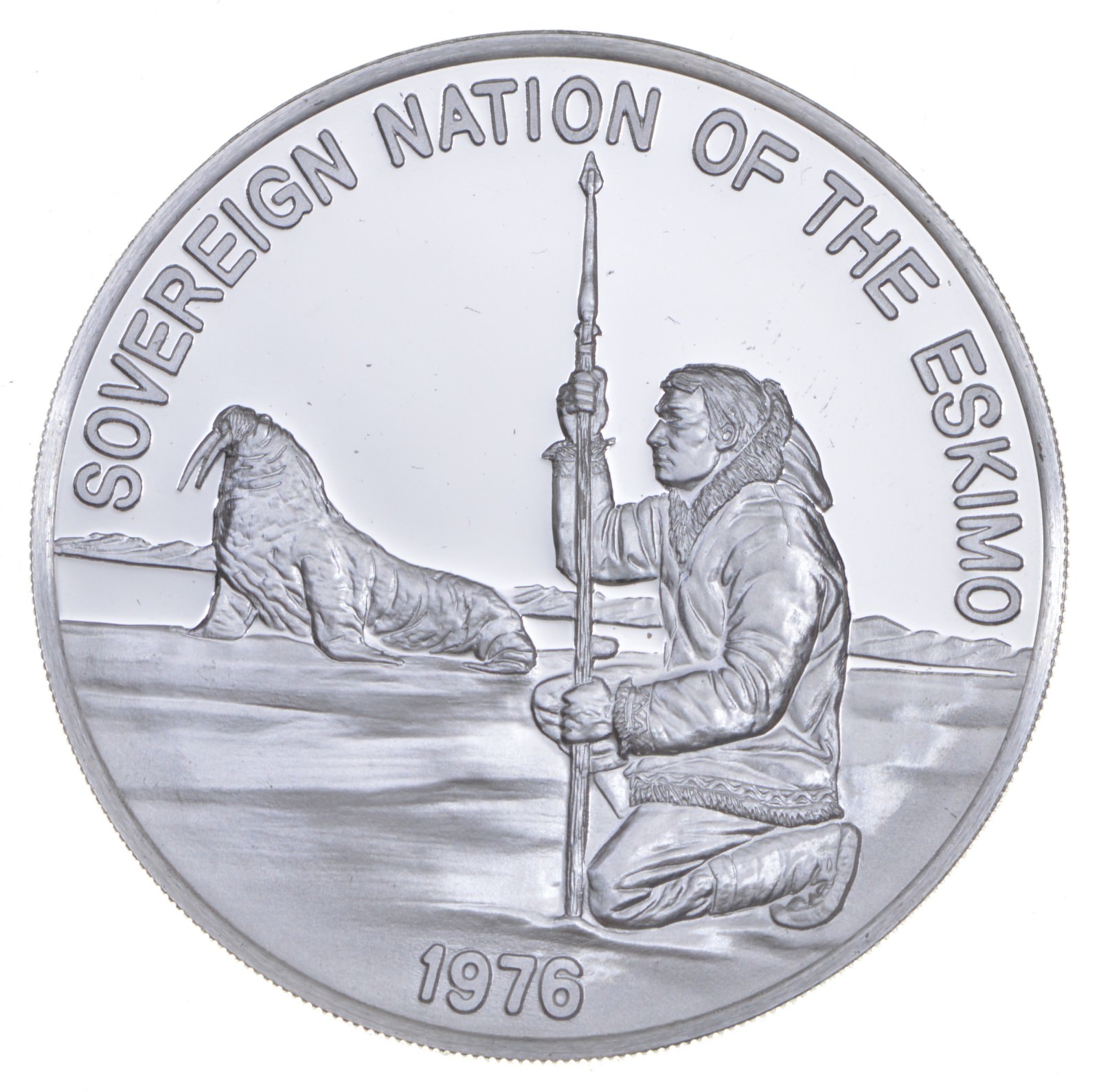 Sterling Silver - Nation Of The Eskimo - - 925 - 24.7 Grams Round/Art ...