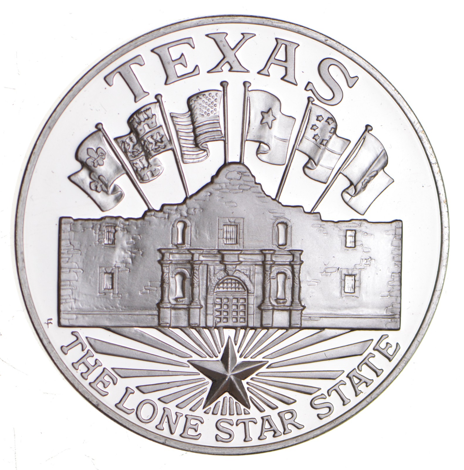Sterling Silver - Texas - - 0.925 Silver - 32.8 Grams Round | Property Room