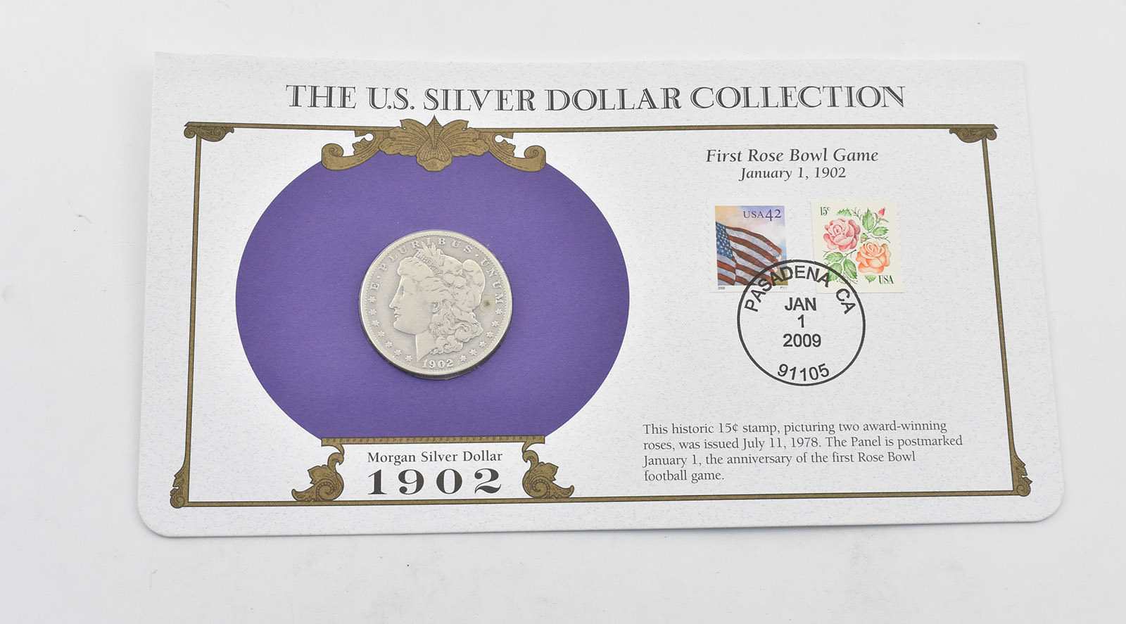 Stunning 1902 Morgan Silver Dollar Mounted w/ Display Cover | Property Room