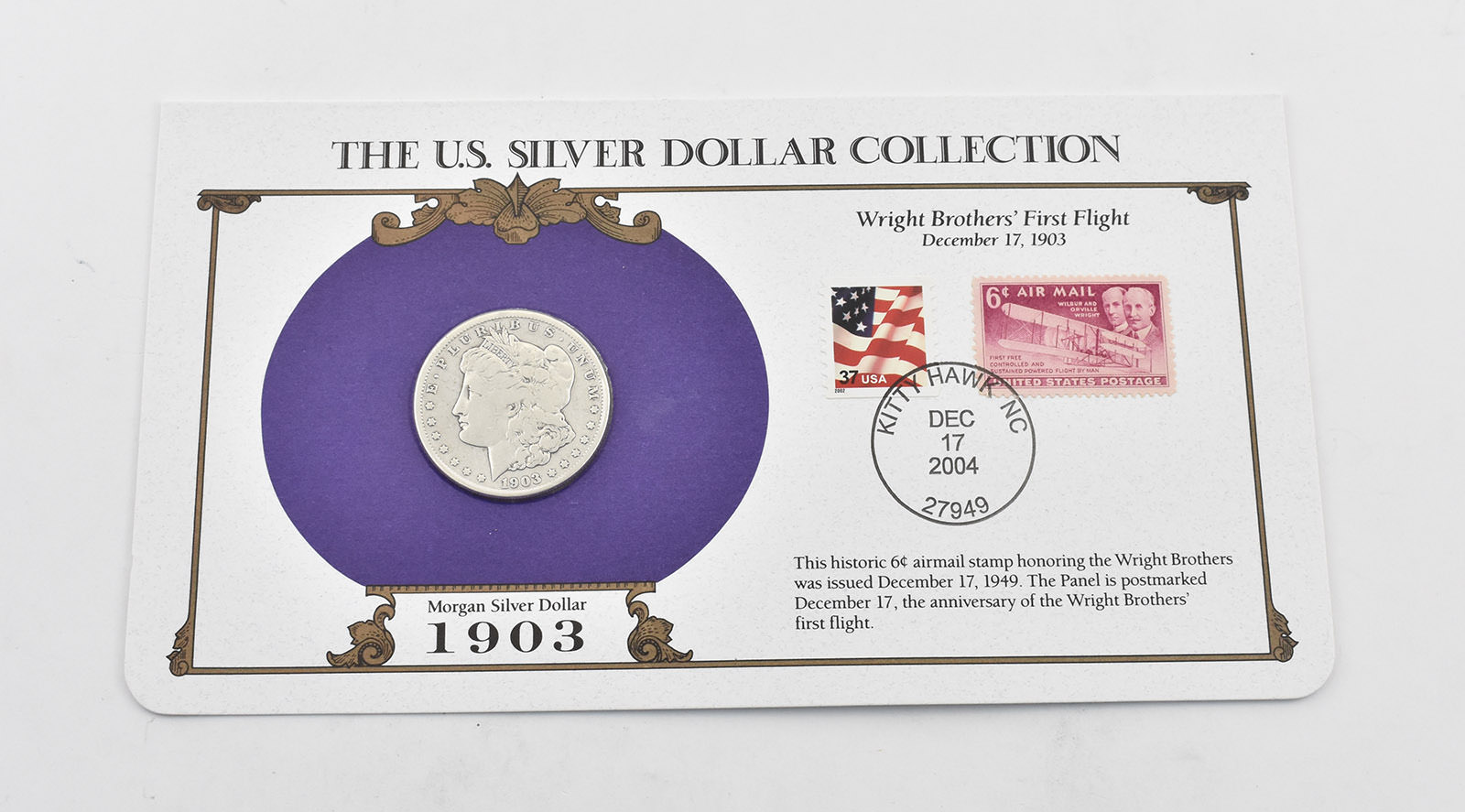 Stunning 1903 Morgan Silver Dollar Mounted w/ Display Cover | Property Room