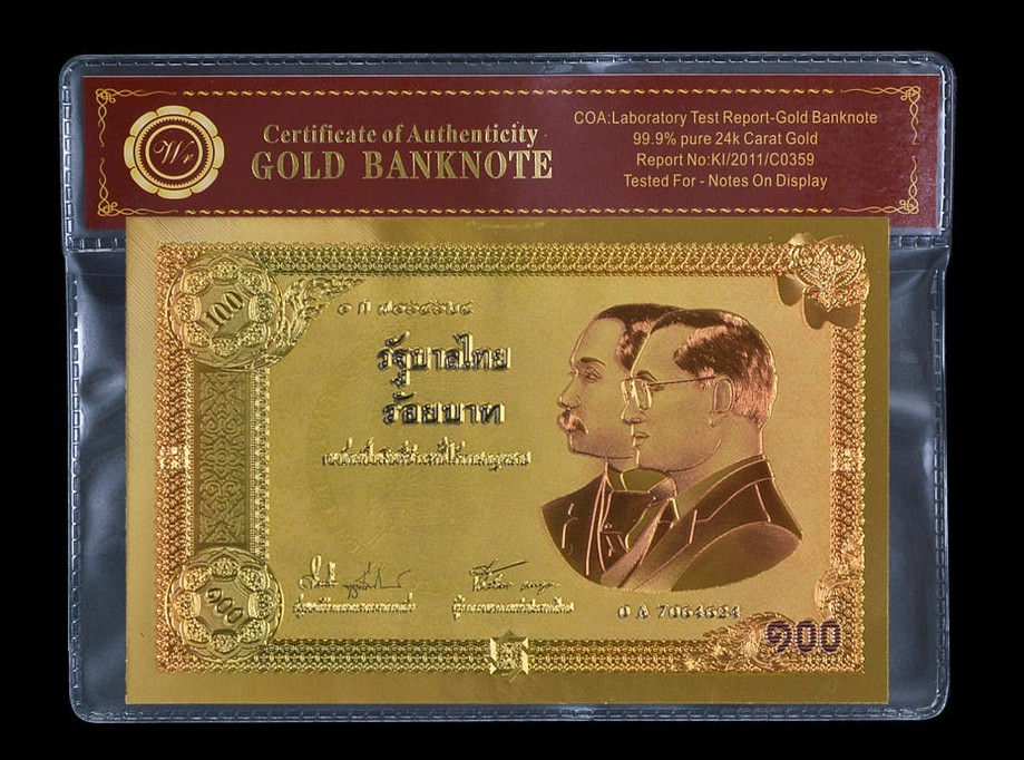 Thailand 100 Baht 2002 Commemorative- Beautifully Displayed Replica ...