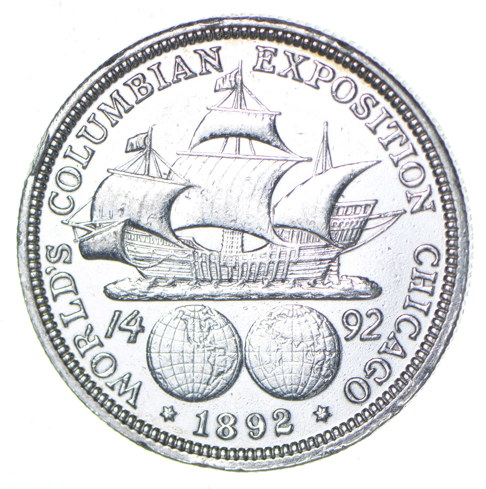 TOUGH - 1892 Silver Columbian Exposition U.S. Commemorative Half Dollar ...