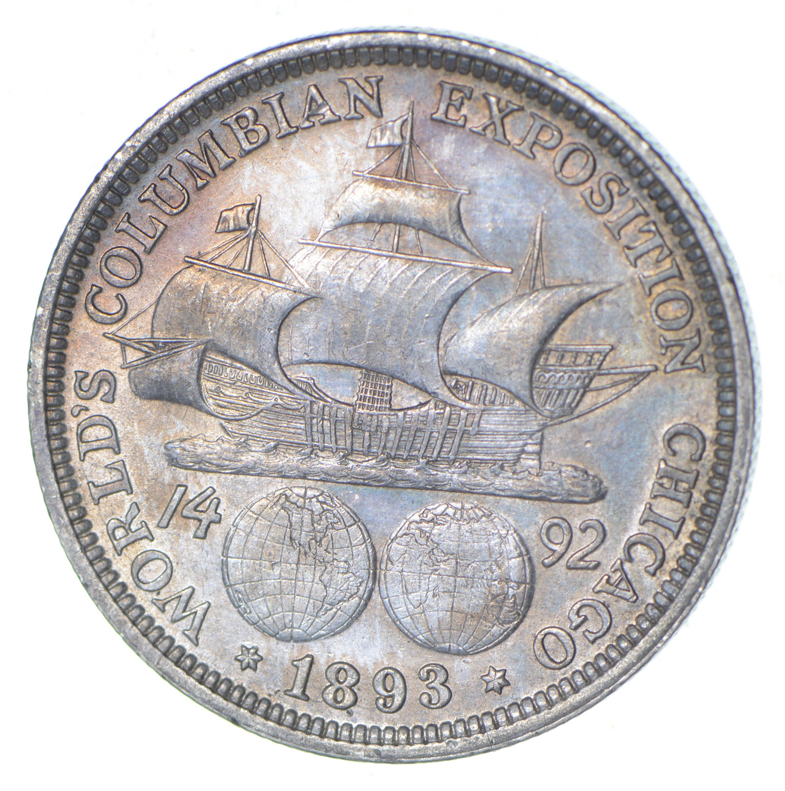TOUGH - 1893 Silver Columbian Exposition U.S. Commemorative Half Dollar ...