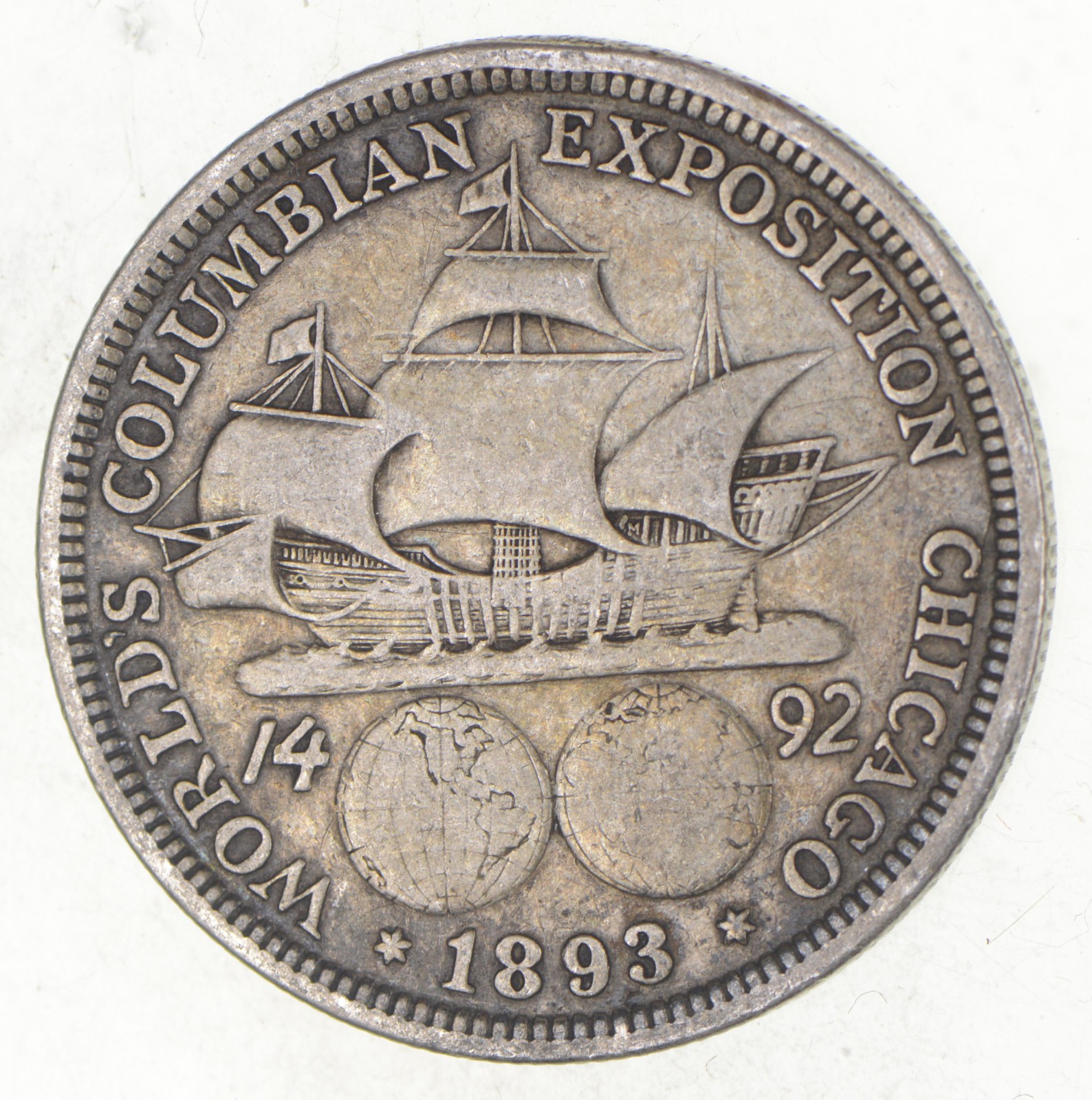TOUGH - 1893 Silver Columbian Exposition U.S. Commemorative Half Dollar ...