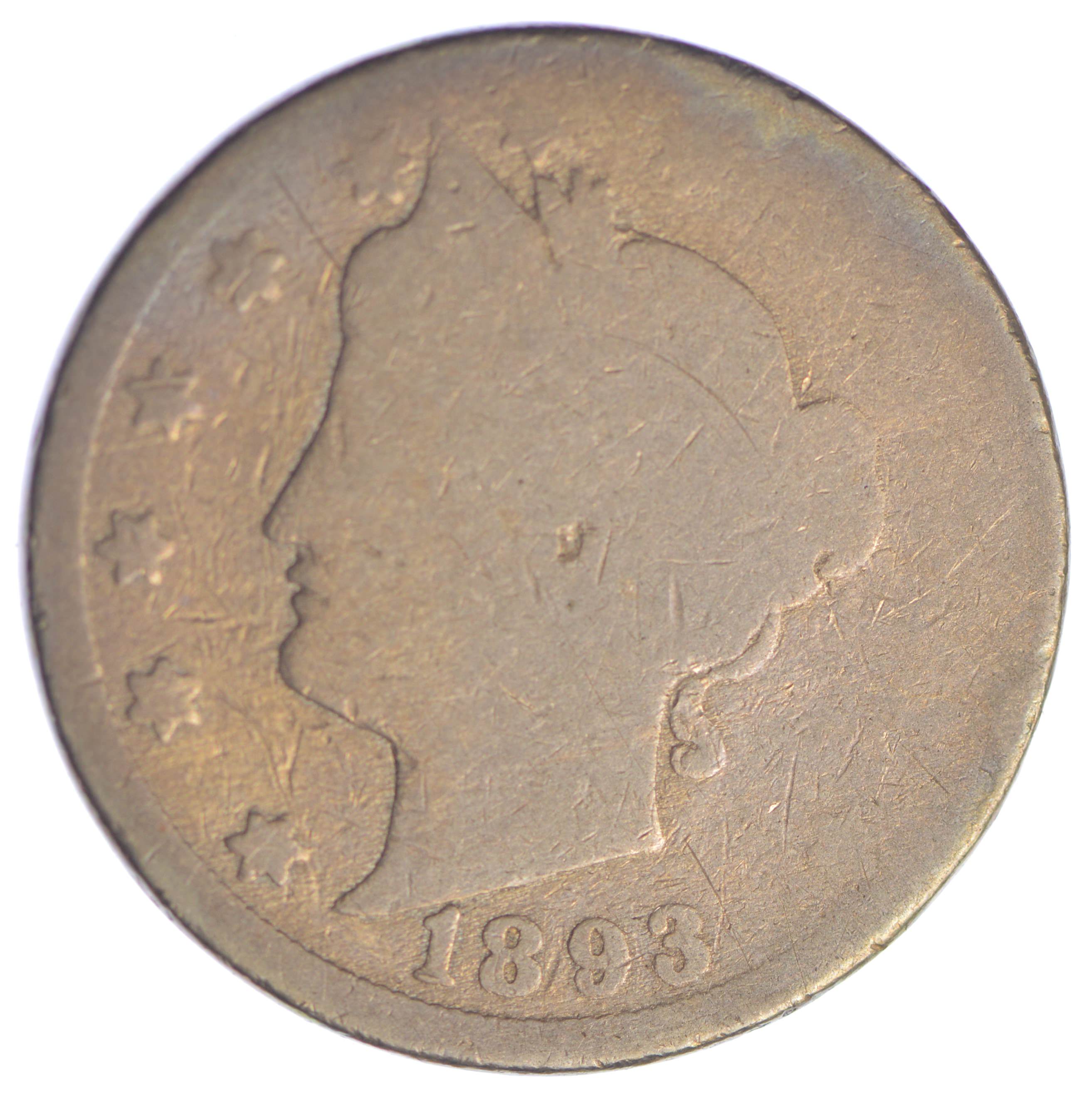 TOUGH Date 1893 Liberty V Nickel - Difficult - High Retail Value ...