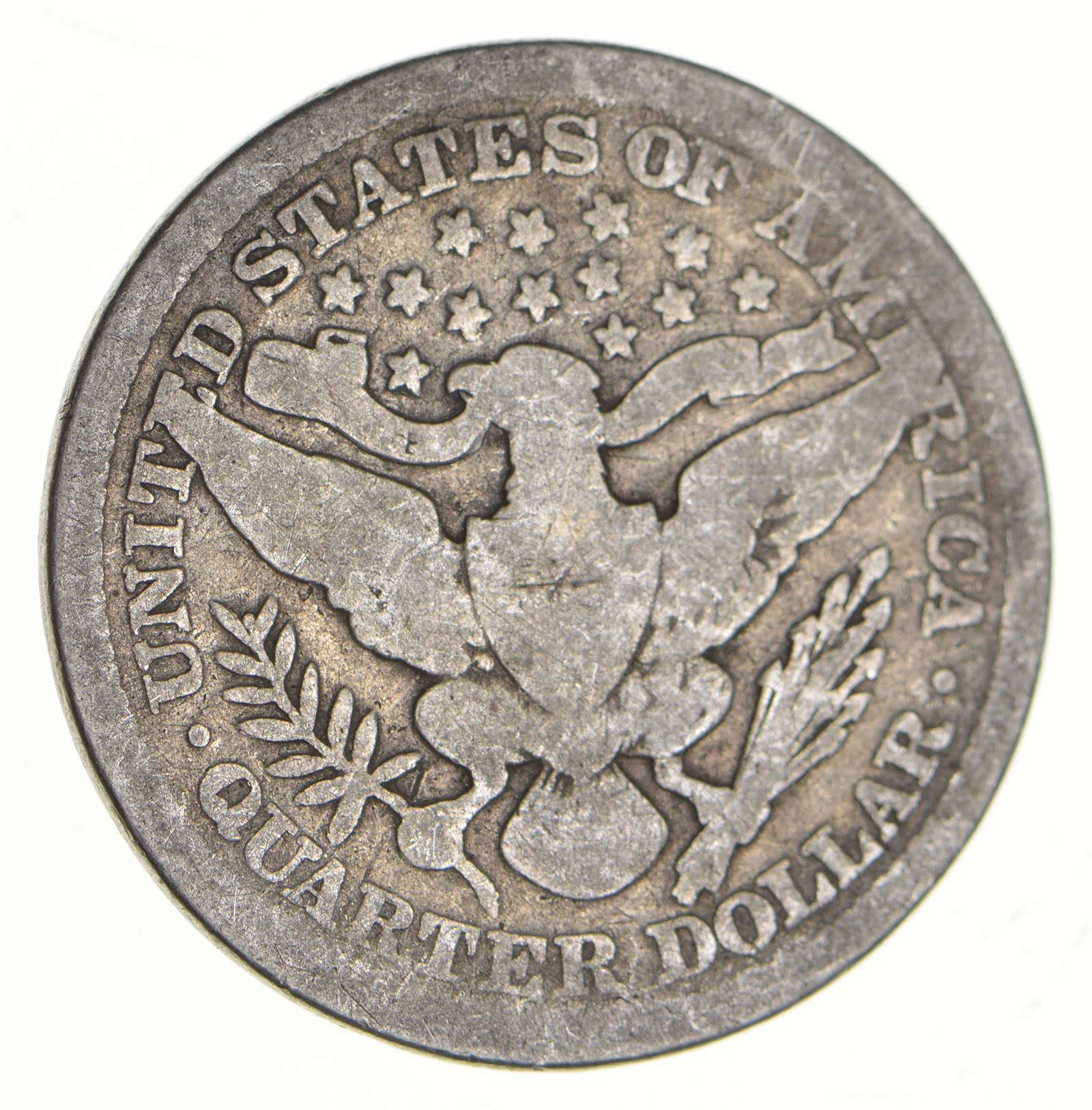 Tough - US 1893 Barber Silver Quarter - 90% Silver - Look it up ...