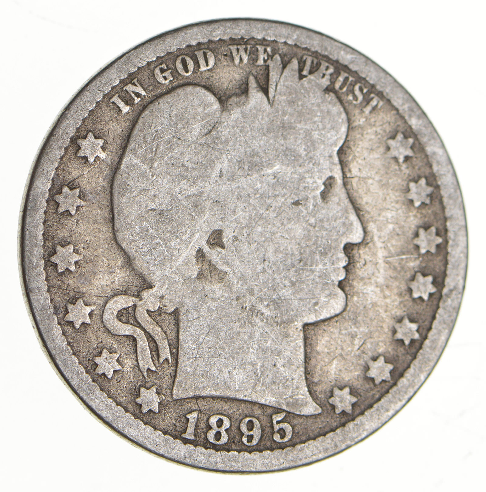Tough - US 1895-O Barber Silver Quarter - 90% Silver - Look it up ...