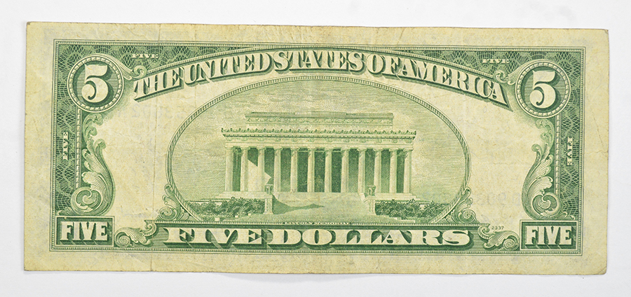 Treasurer - Priest - 1953 $5.00 Silver Certificate US Note - Historic ...