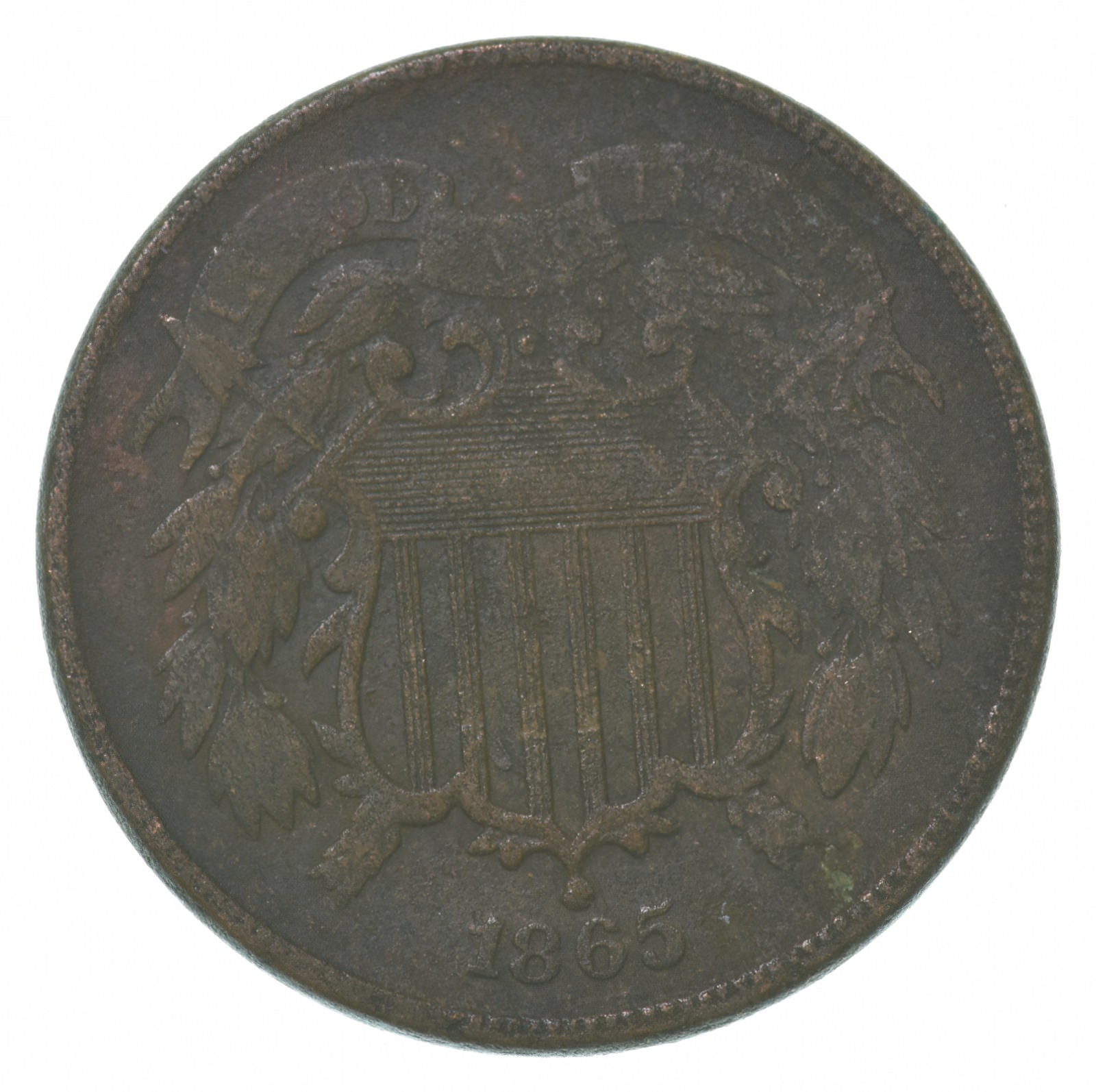 TWO CENT - 1865 US TWO 2 Cent Piece - First Coin with In God We Trust ...