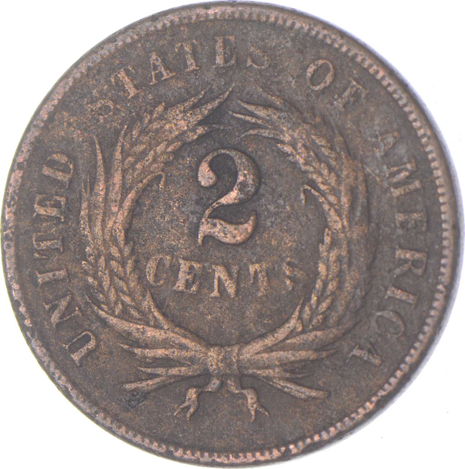 TWO CENT - 1865 US TWO 2 Cent Piece - First Coin with In God We Trust ...