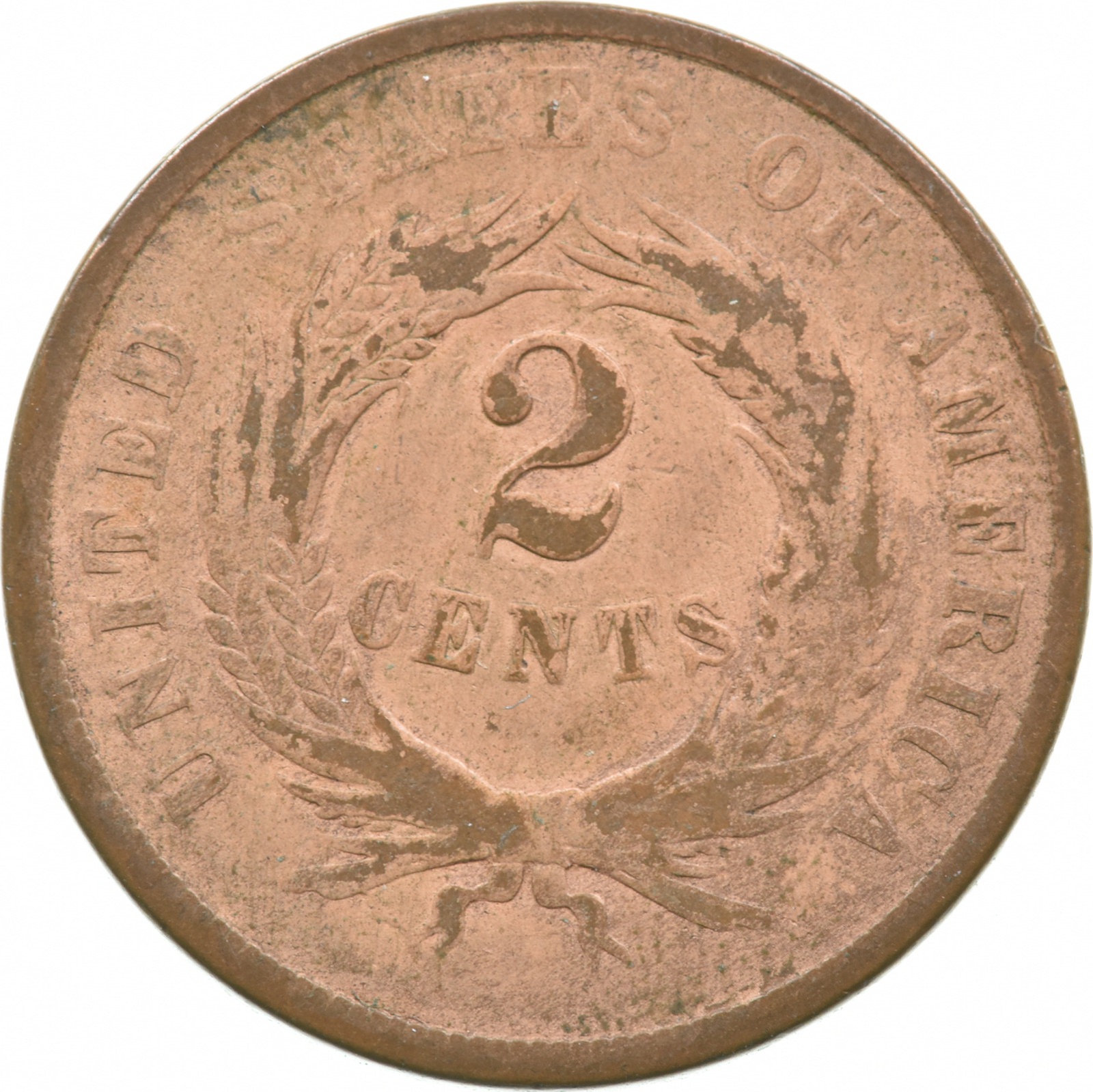 TWO CENT - 1865 US TWO 2 Cent Piece - First Coin with In God We Trust ...