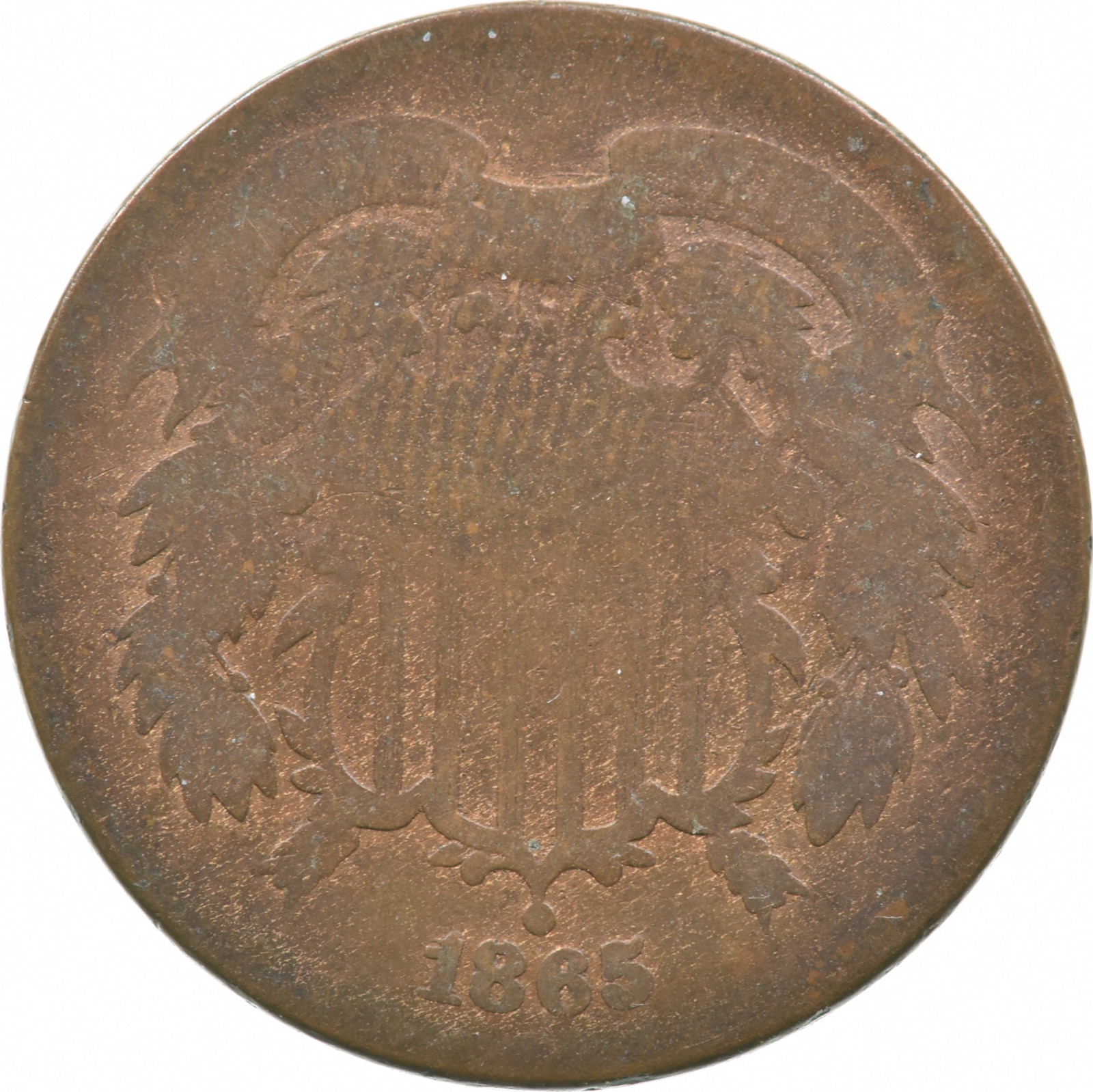 TWO CENT - 1865 US TWO 2 Cent Piece - First Coin with In God We Trust ...