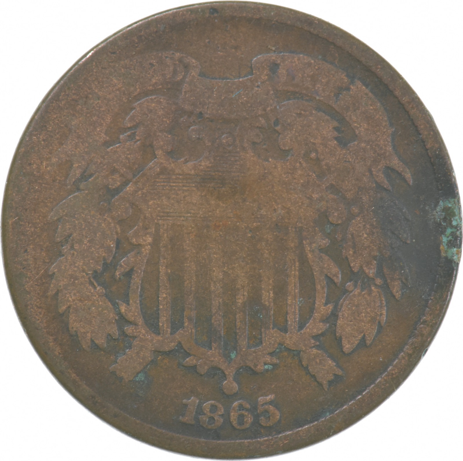 TWO CENT - 1865 US TWO 2 Cent Piece - First Coin with In God We Trust ...