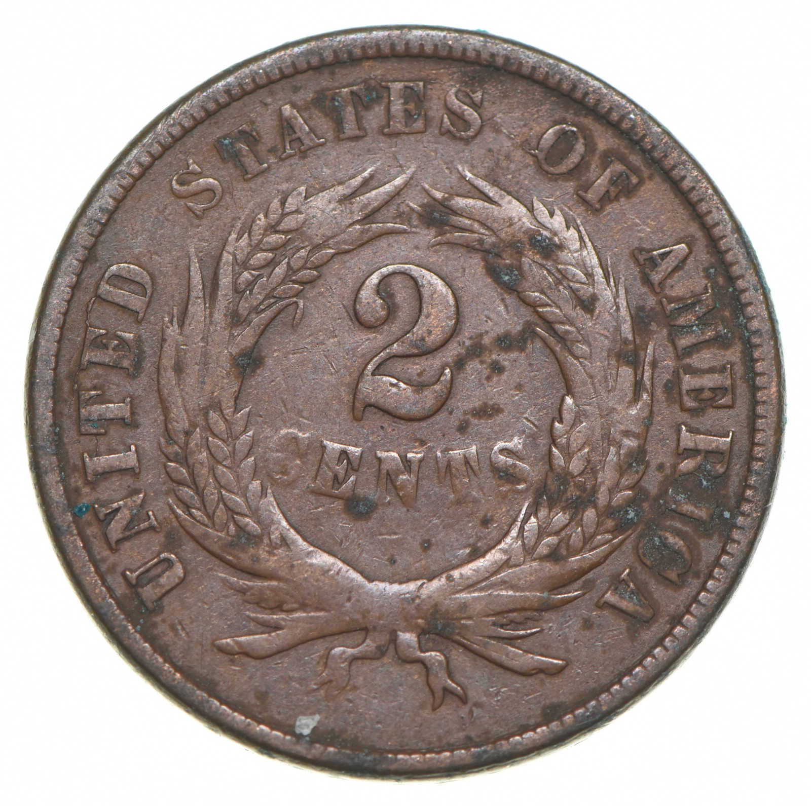 TWO CENT - 1865 US TWO 2 Cent Piece - First Coin with In God We Trust Motto | Property Room