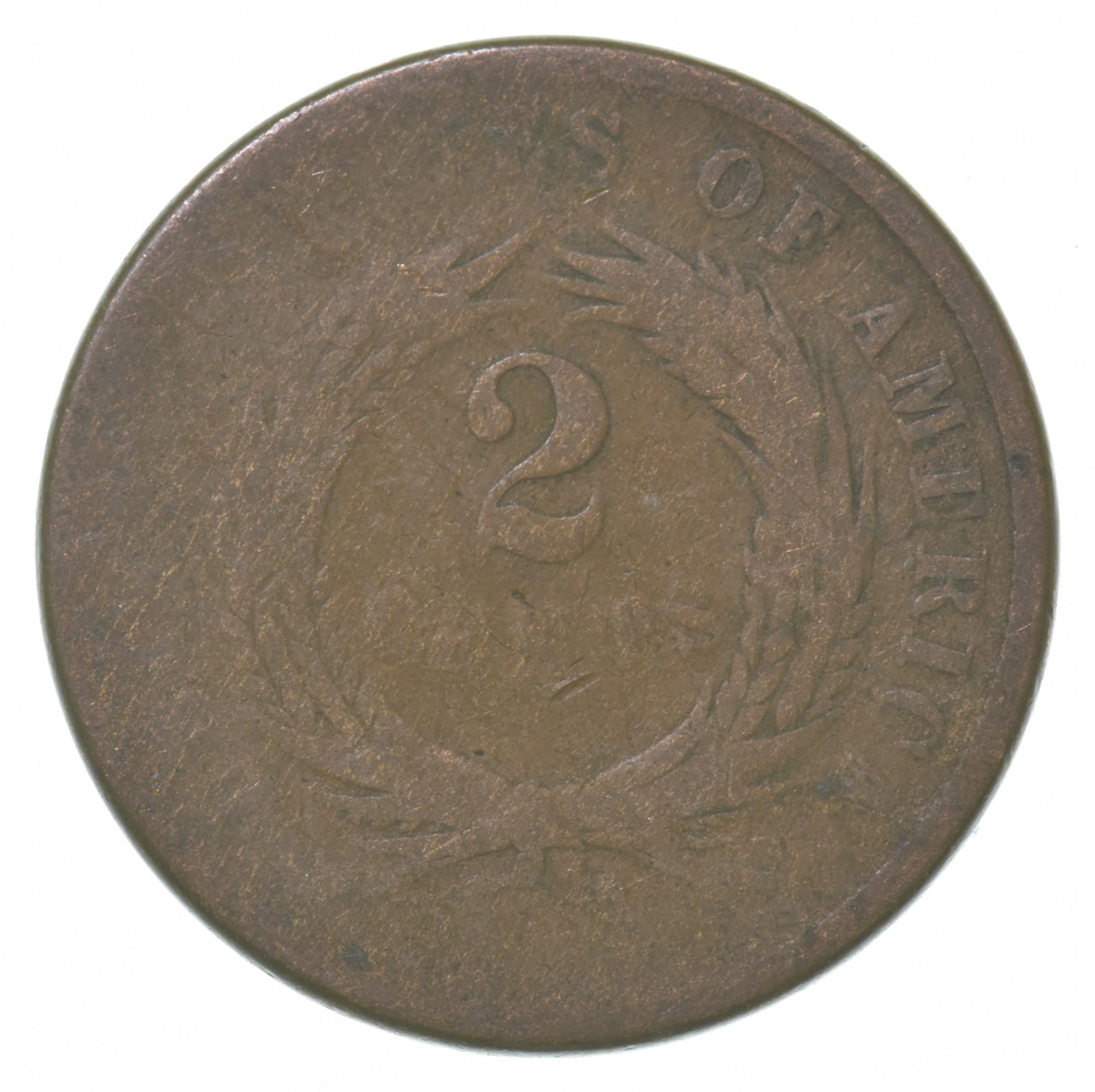 TWO CENT - 1866 US TWO 2 Cent Piece - First Coin with In God We Trust ...