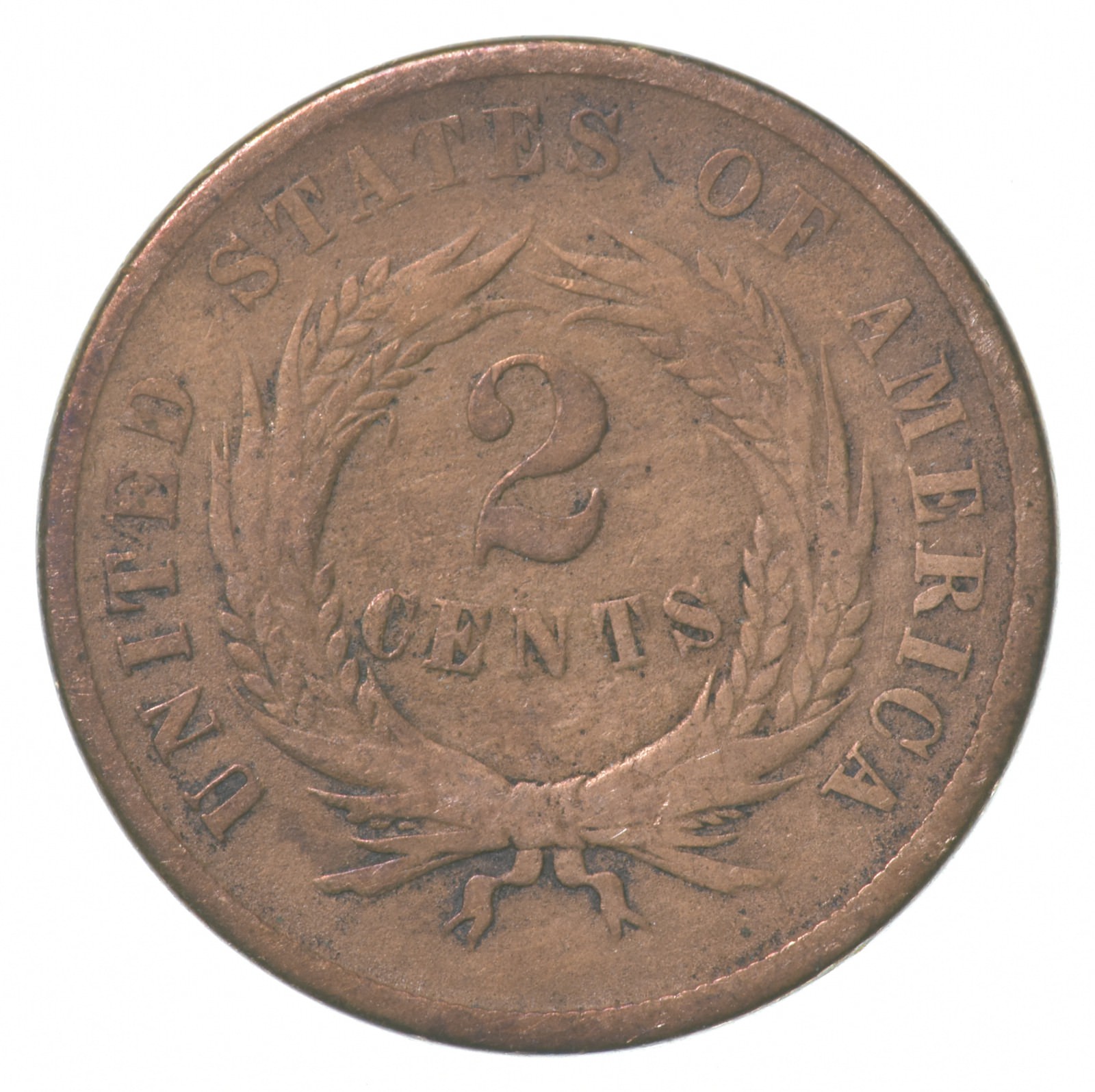 TWO CENT - 1867 US TWO 2 Cent Piece - First Coin with In God We Trust ...