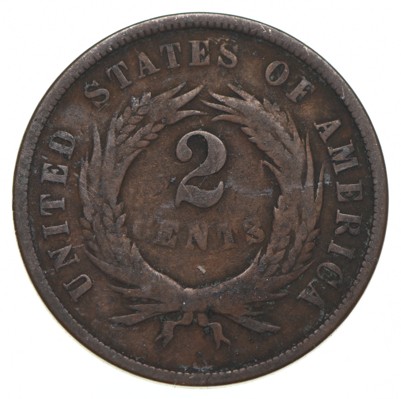 TWO CENT - 1867 US TWO 2 Cent Piece - First Coin with In God We Trust ...