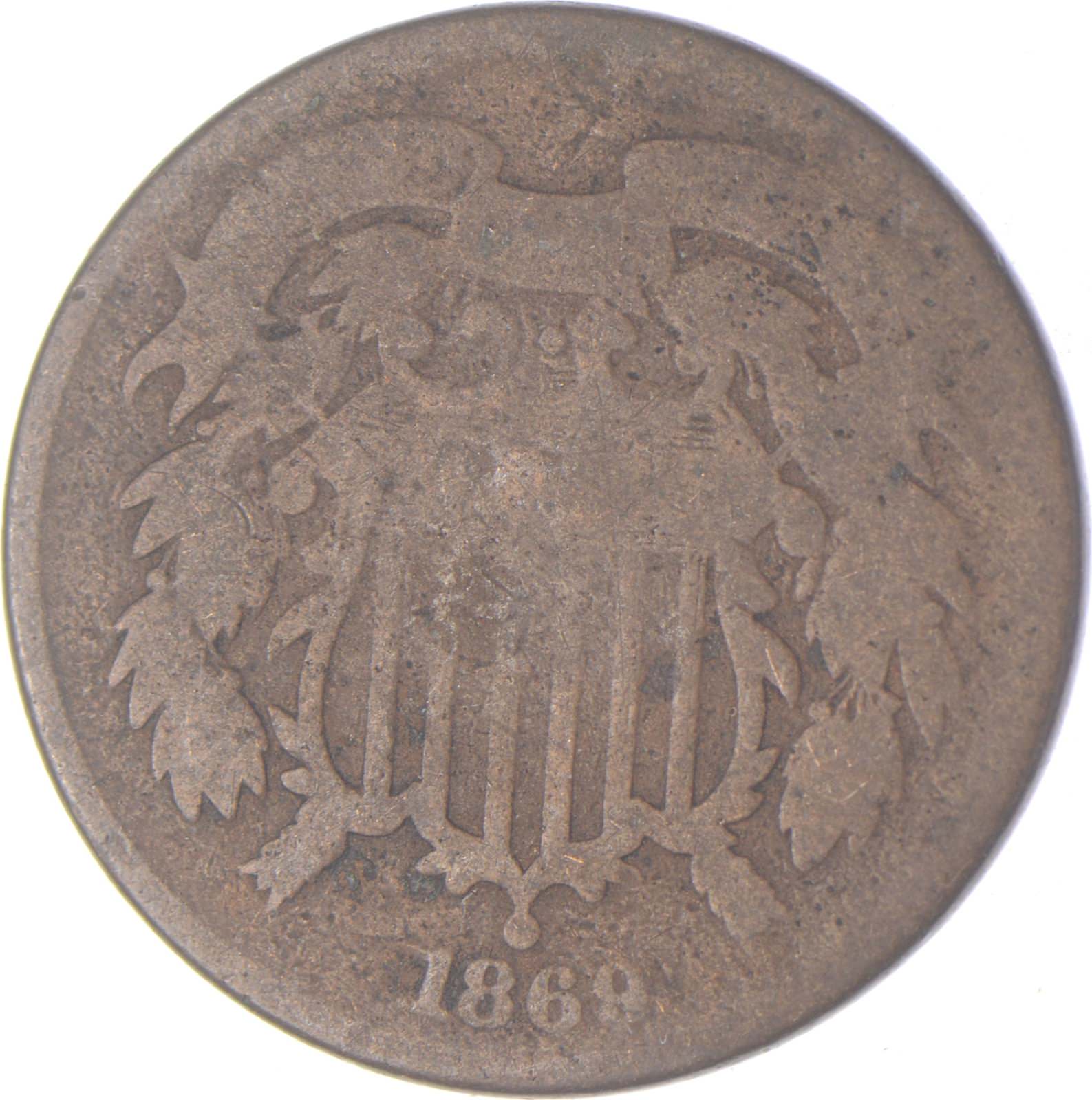 TWO CENT - 1869 US TWO 2 Cent Piece - First Coin with In God We Trust ...