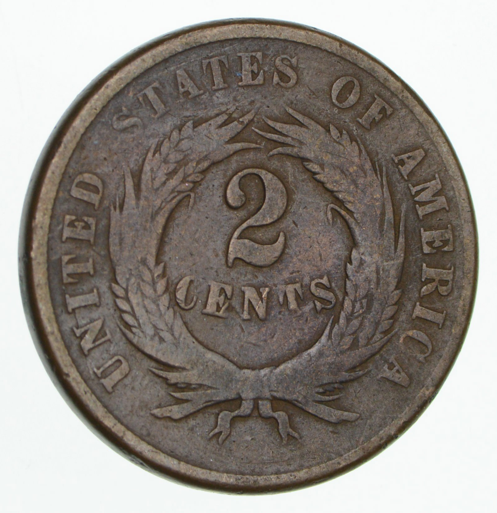 **TWO CENT**1865 US TWO 2 Cent Piece - First Coin with In God We Trust ...