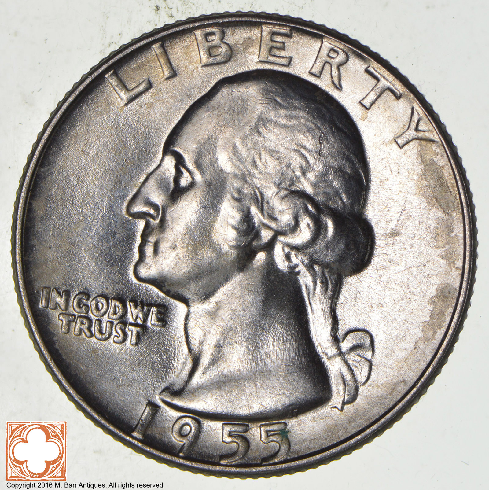Unc 1955-D Washington 90% Silver United States Quarter | Property Room