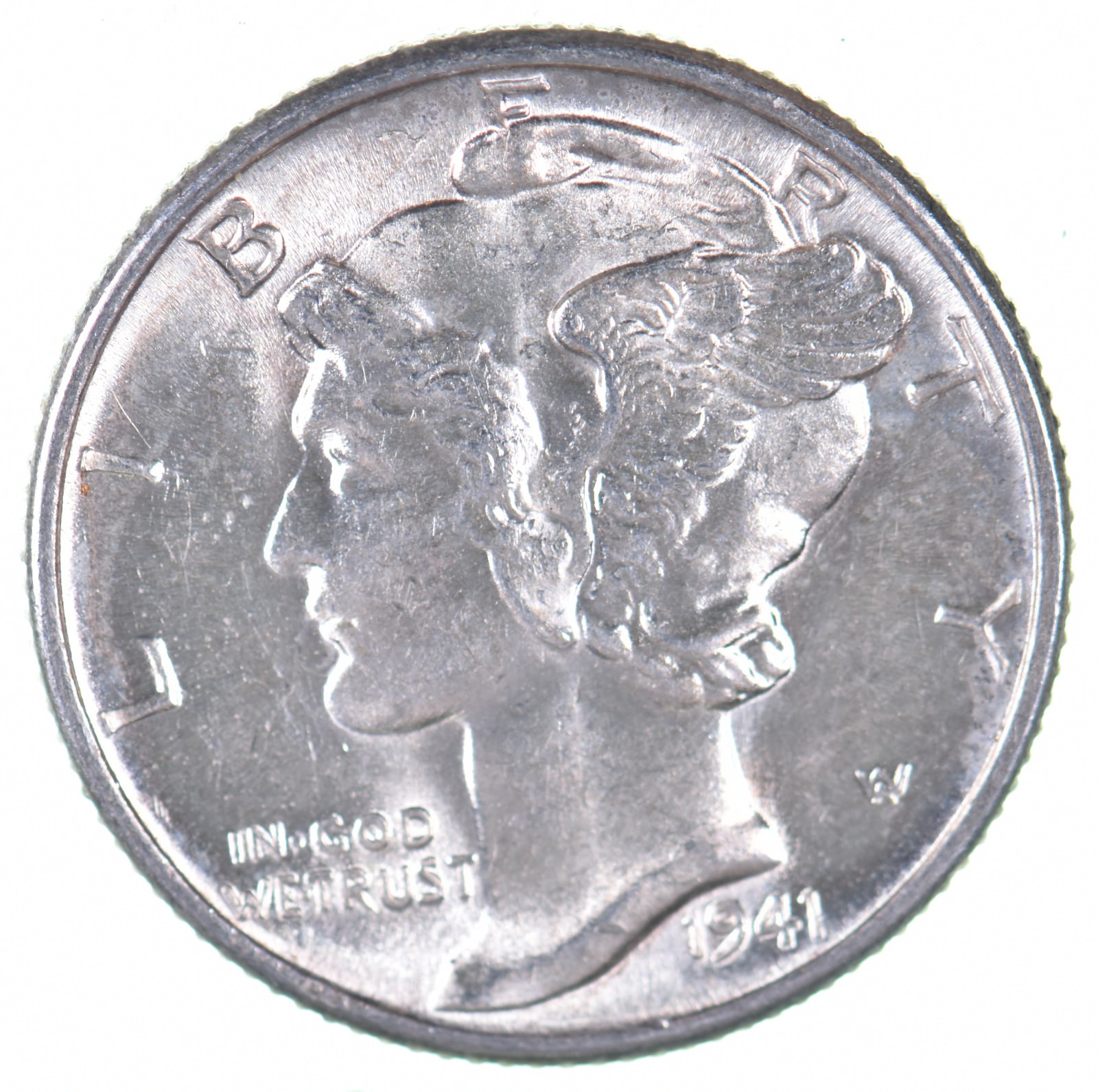 Unc BU MS 1941 US Mercury 90% Silver Dime Coin Collection Lot Set Break ...
