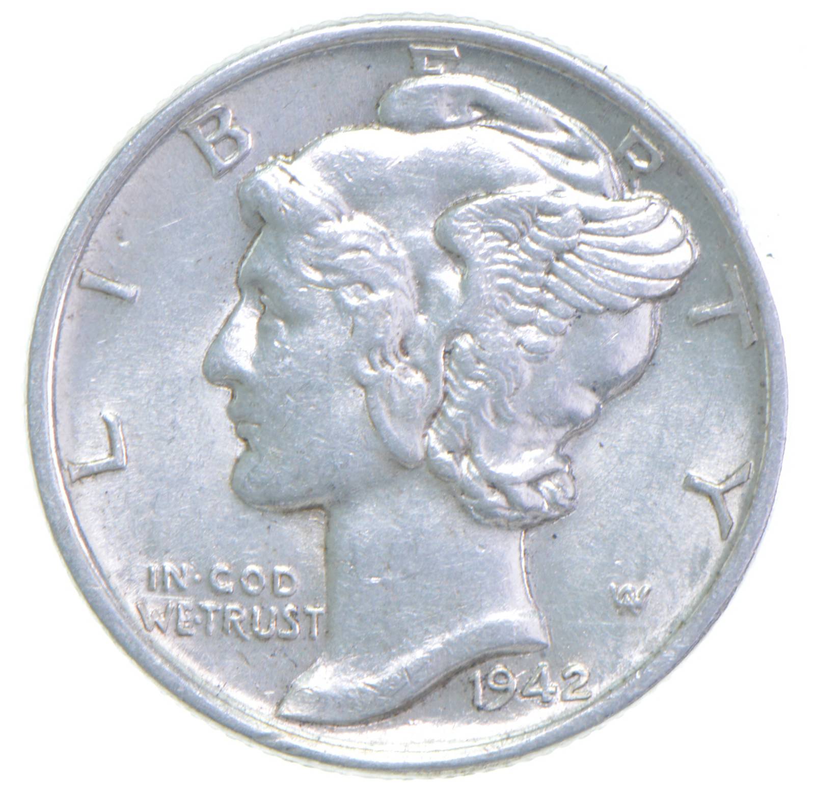 Unc BU MS 1942 US Mercury 90% Silver Dime Coin Collection Lot Set Break ...