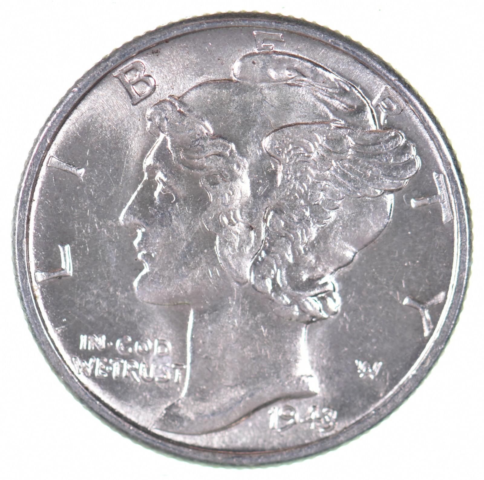 Unc BU MS 1943 US Mercury 90% Silver Dime Coin Collection Lot Set Break ...