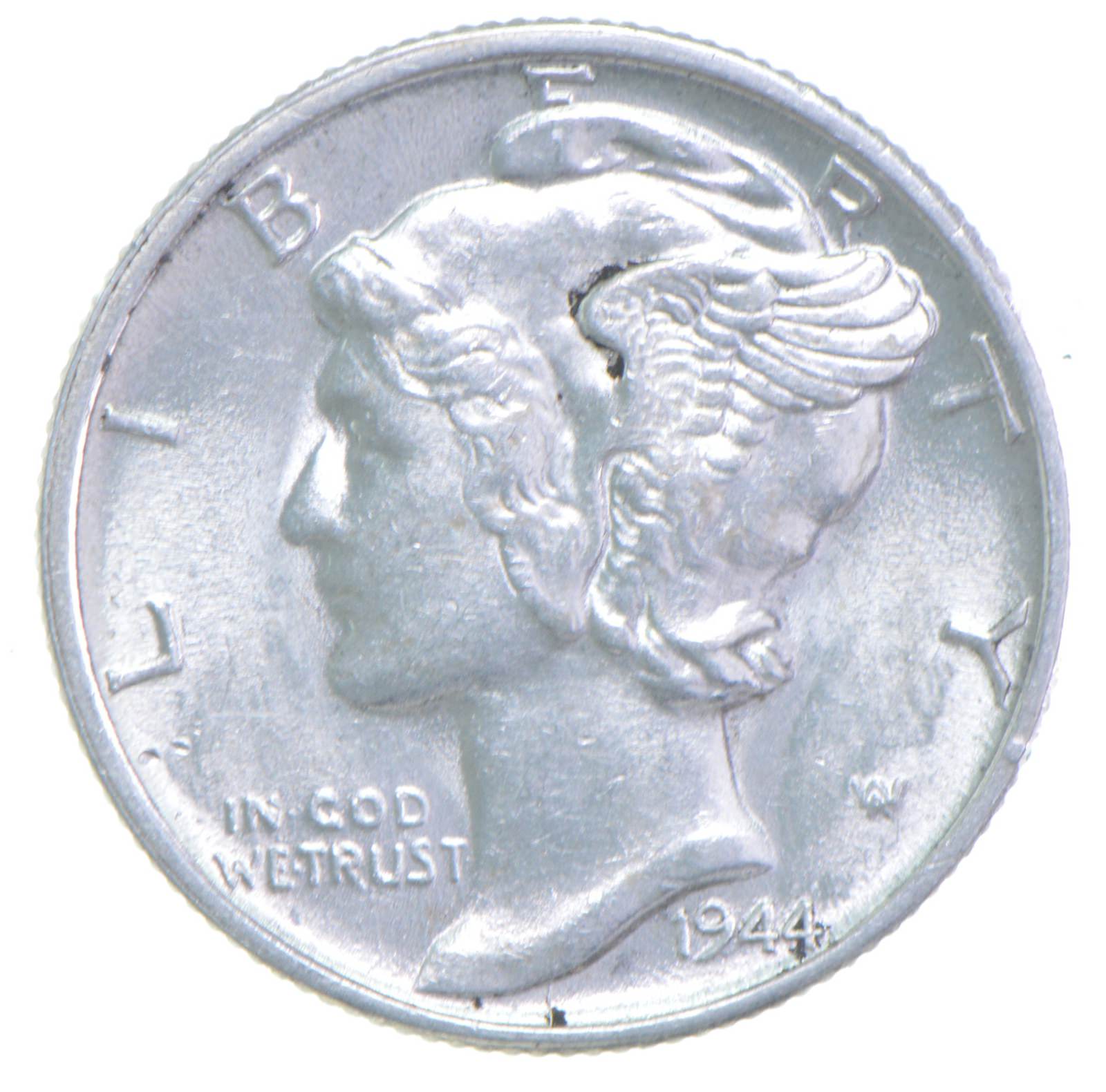 Unc BU MS 1944 US Mercury 90% Silver Dime Coin Collection Lot Set Break | Property Room