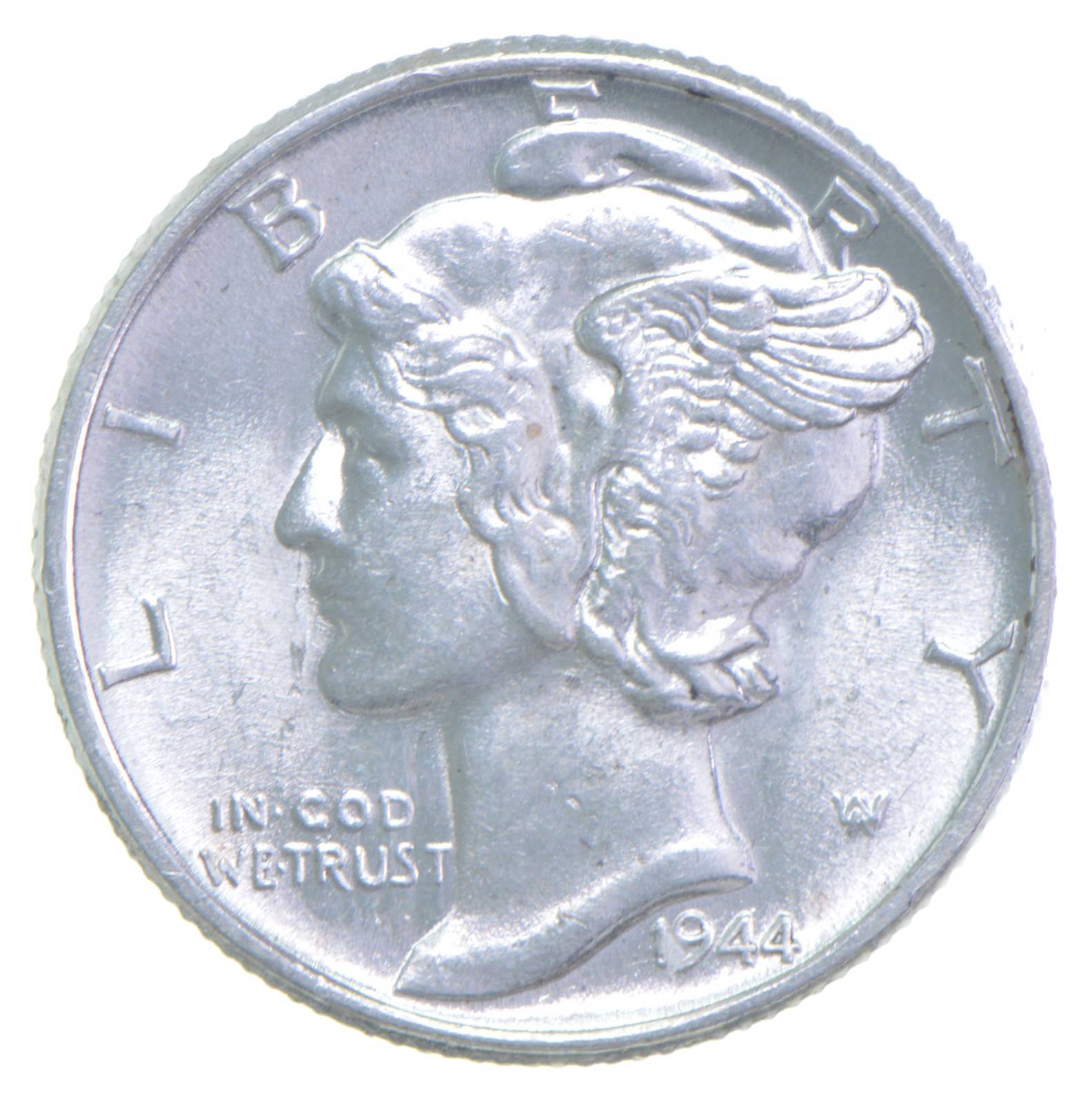 Unc BU MS 1944 US Mercury 90% Silver Dime Coin Collection Lot Set Break ...