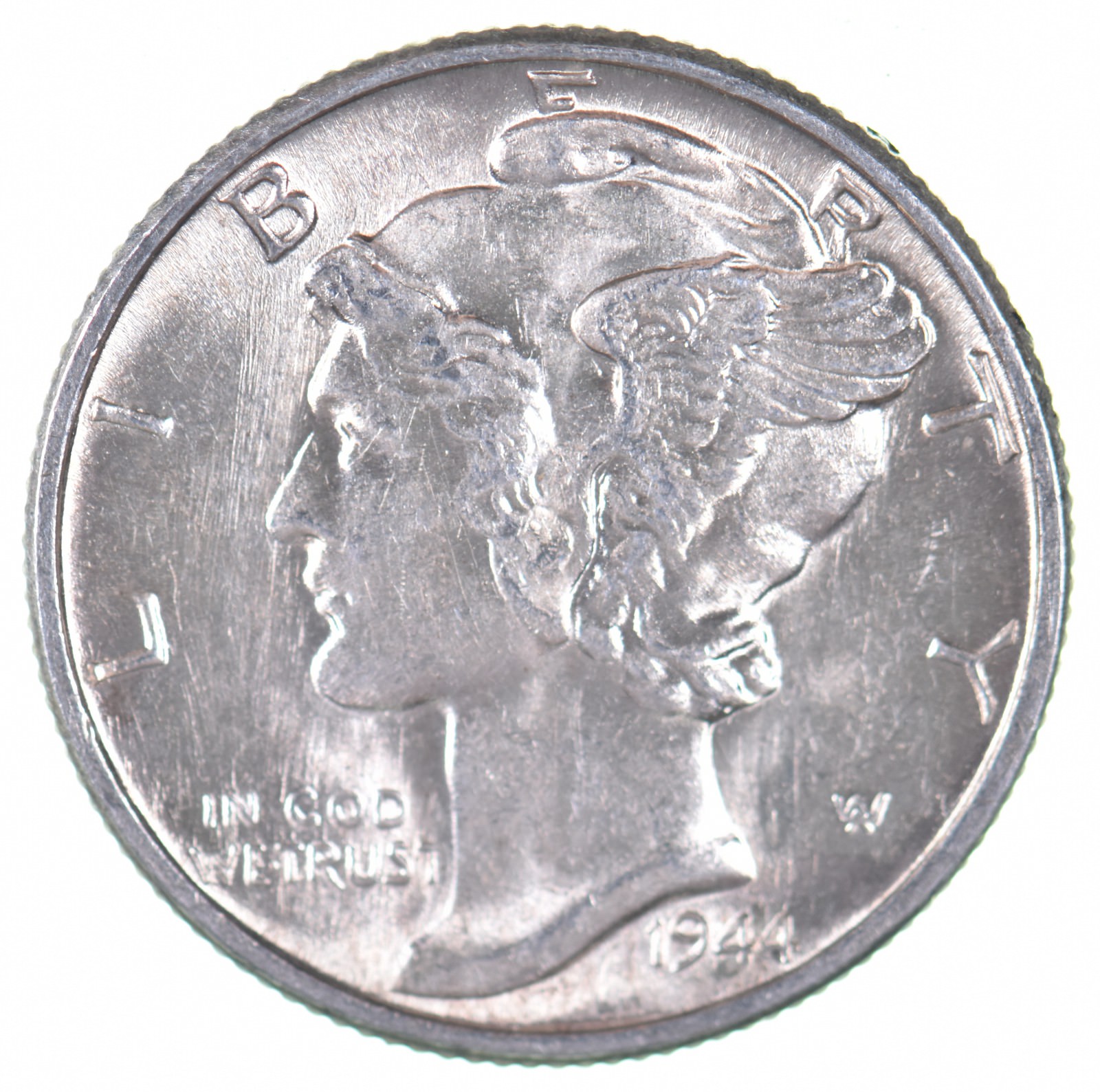 Unc BU MS 1944 US Mercury 90% Silver Dime Coin Collection Lot Set Break ...