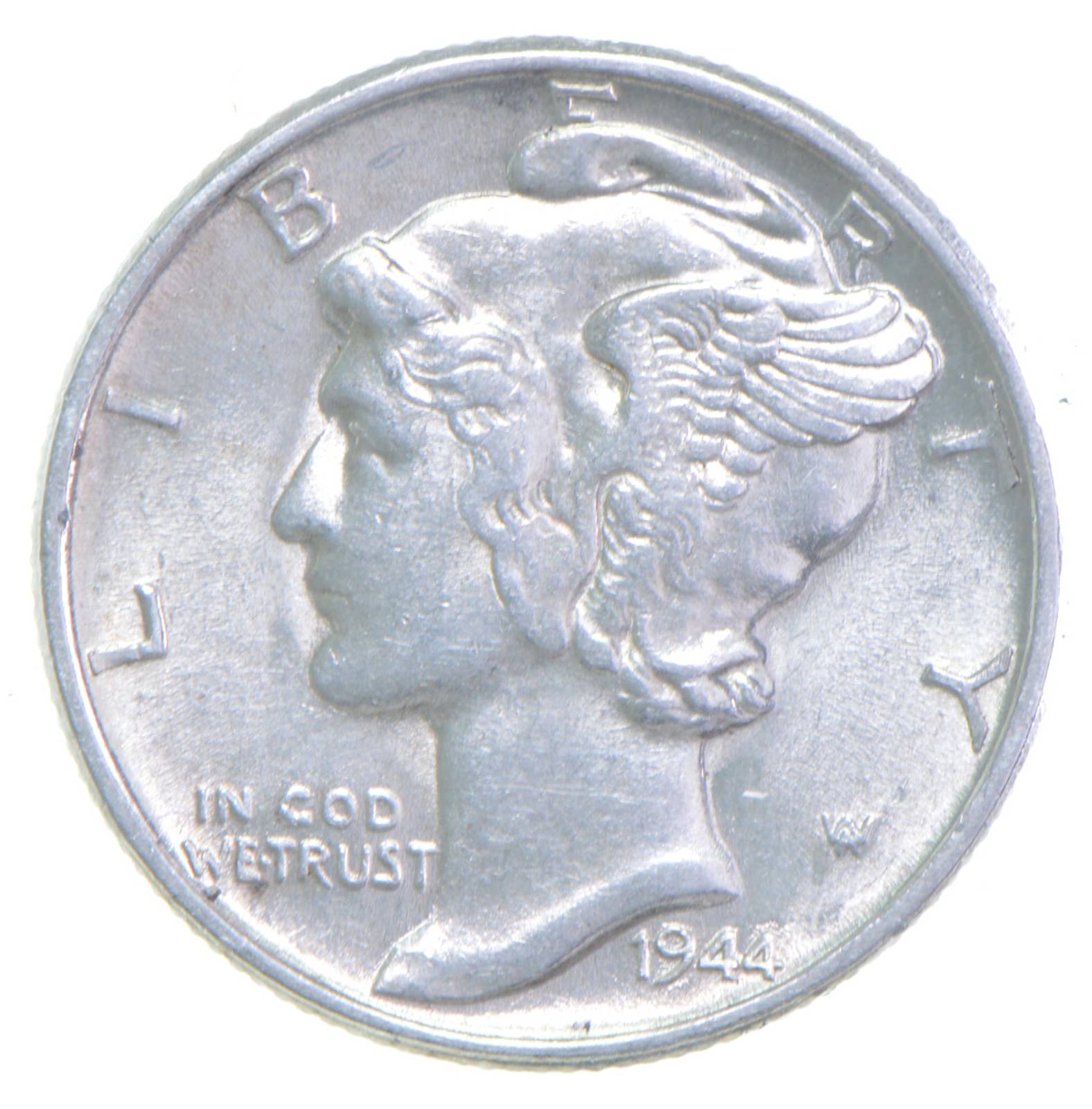 Unc BU MS 1944 US Mercury 90% Silver Dime Coin Collection Lot Set Break ...