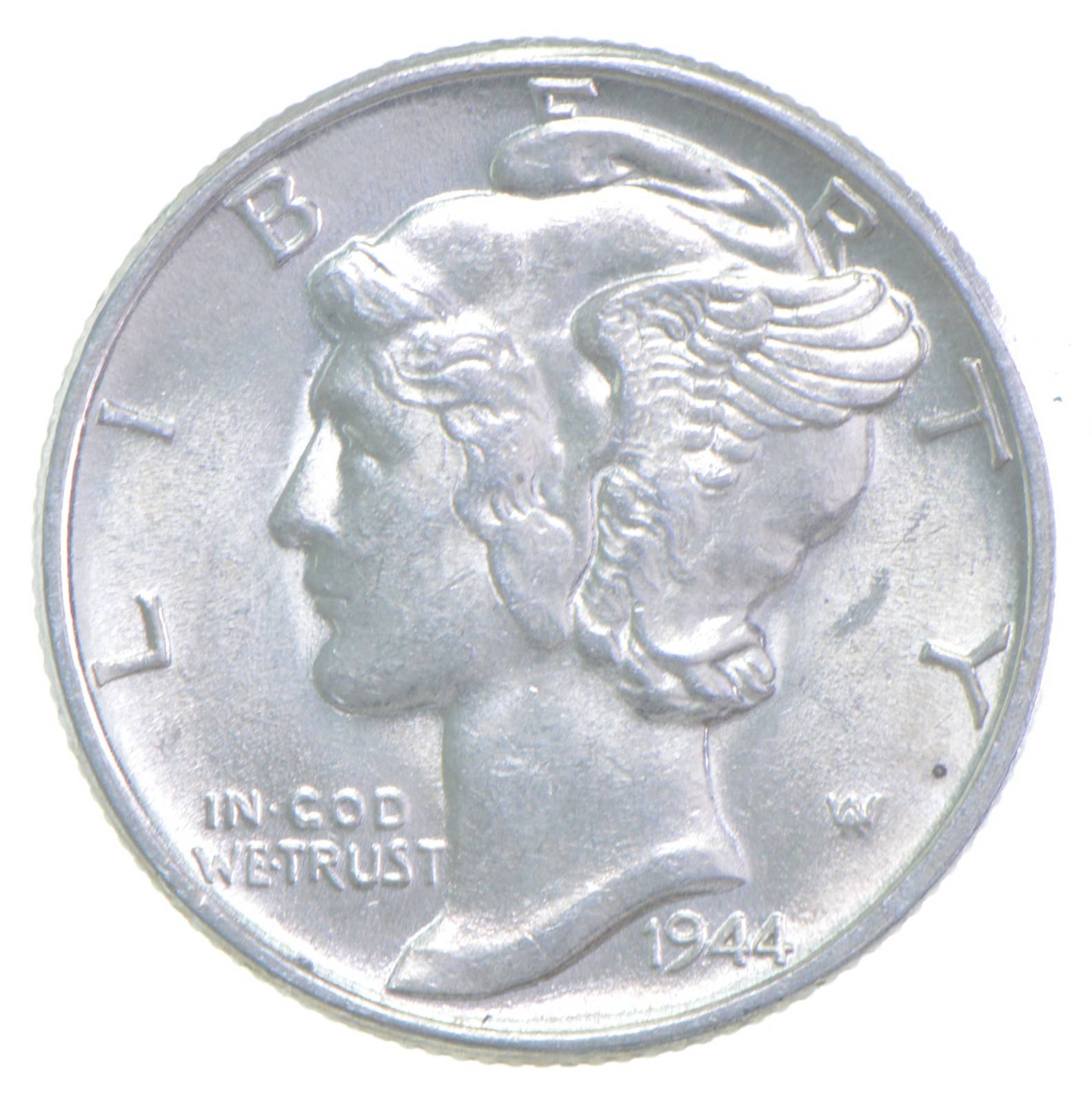 Unc BU MS 1944 US Mercury 90% Silver Dime Coin Collection Lot Set Break ...