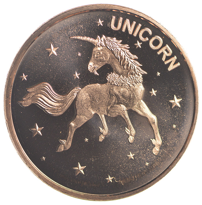 Unicorn Star Horse - One Oz .999 Fine Copper Round - Limited Edition ...