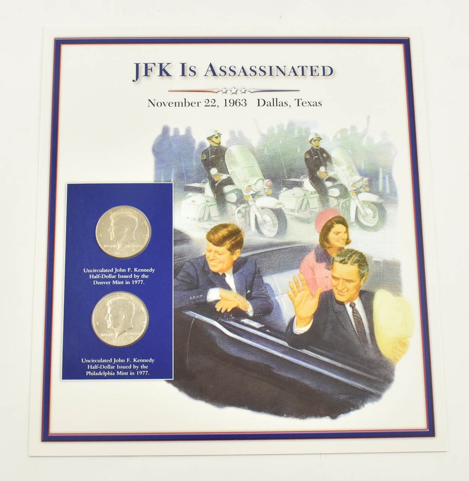 US Stamp & 2 CoinState Quarter Beautifully Displayed Coin Set Story ...