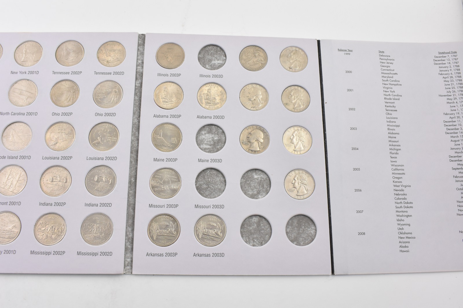 U.S. State 1999-2003 Washington Quarter Collection Set - Mostly ...