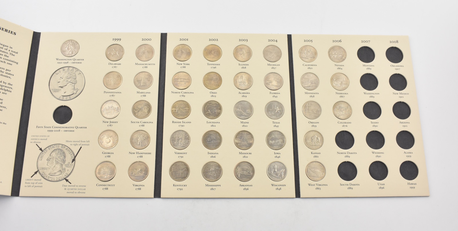 U.S. State 1999-2006 Washington Quarter Collection Set - Mostly ...