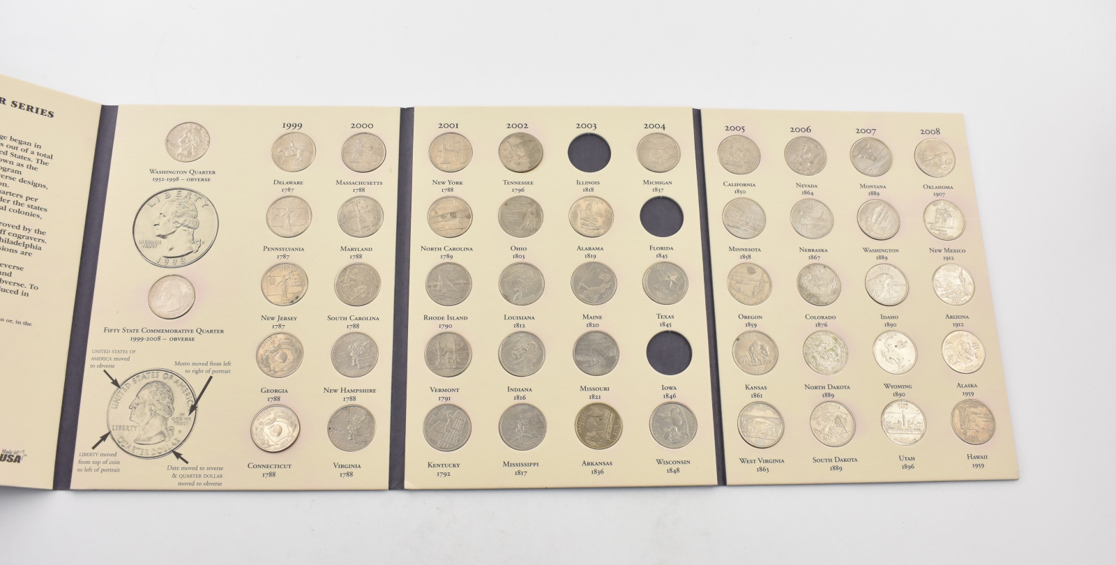 U.S. State 1999-2008 Washington Quarter Collection Set - Mostly ...