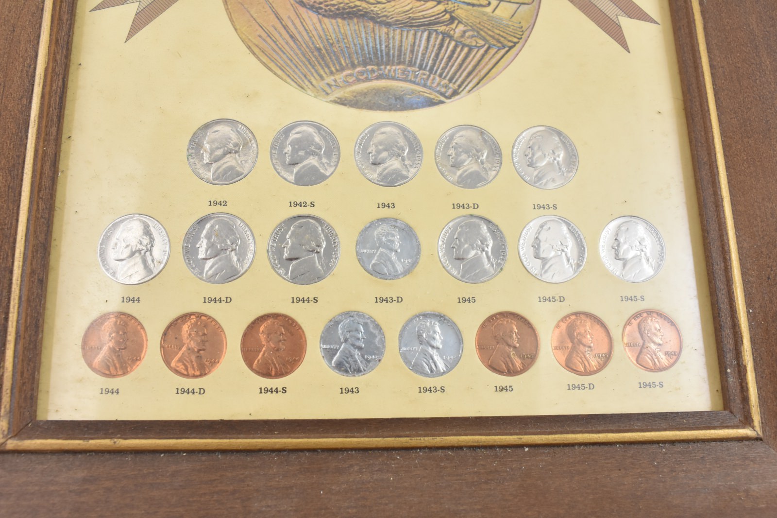 U.S. Wartime Coinage Type Set Coin Collection - Great Display ...