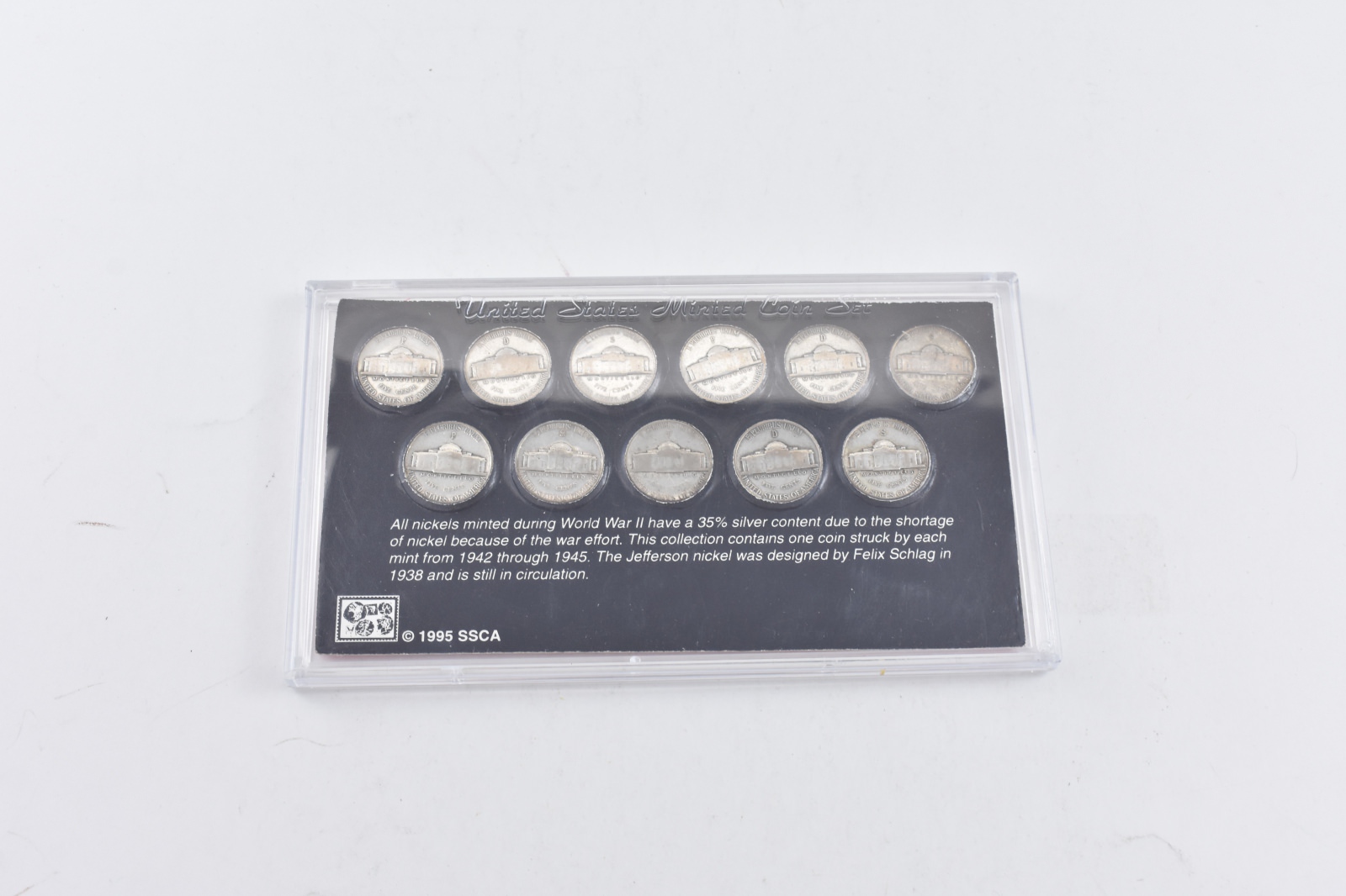 U.S. World War II Silver Nickel Set Coin Collection - Great Display ...