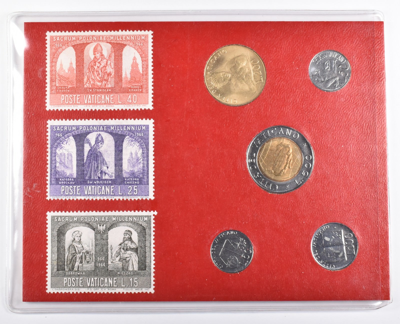 Vatican City Post Stamp And Type Set Coins | Property Room