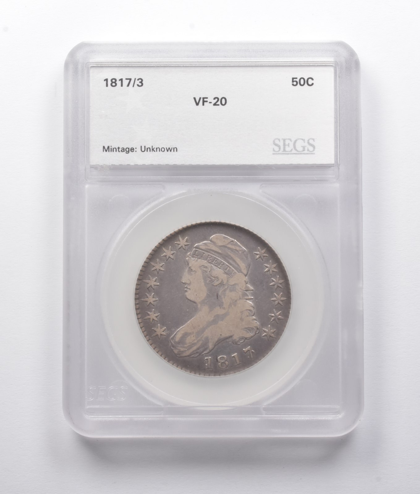 VF20 1817/3 Capped Bust Half Dollar SEGS | Property Room