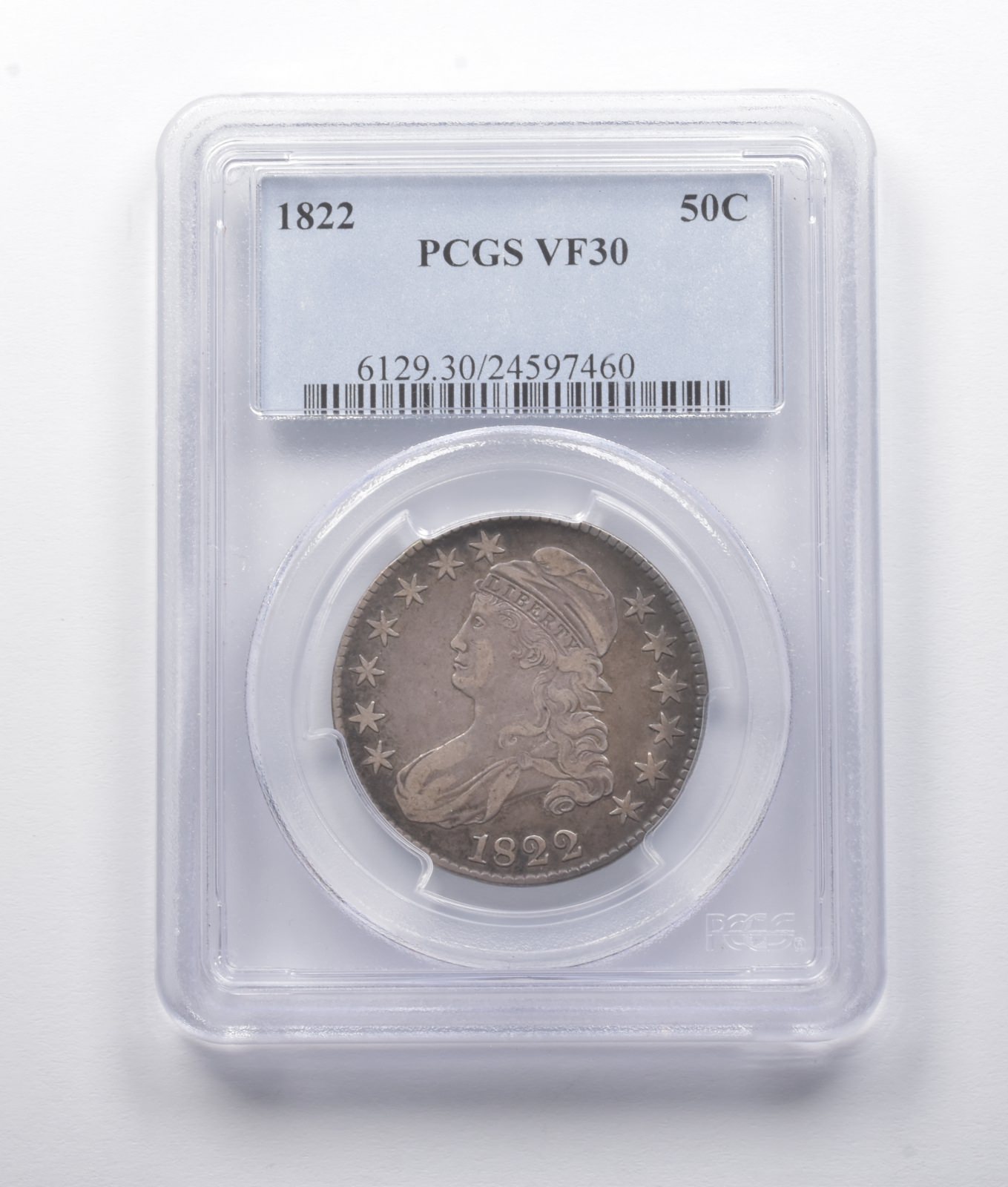 VF30 1822 Capped Bust Half Dollar PCGS | Property Room