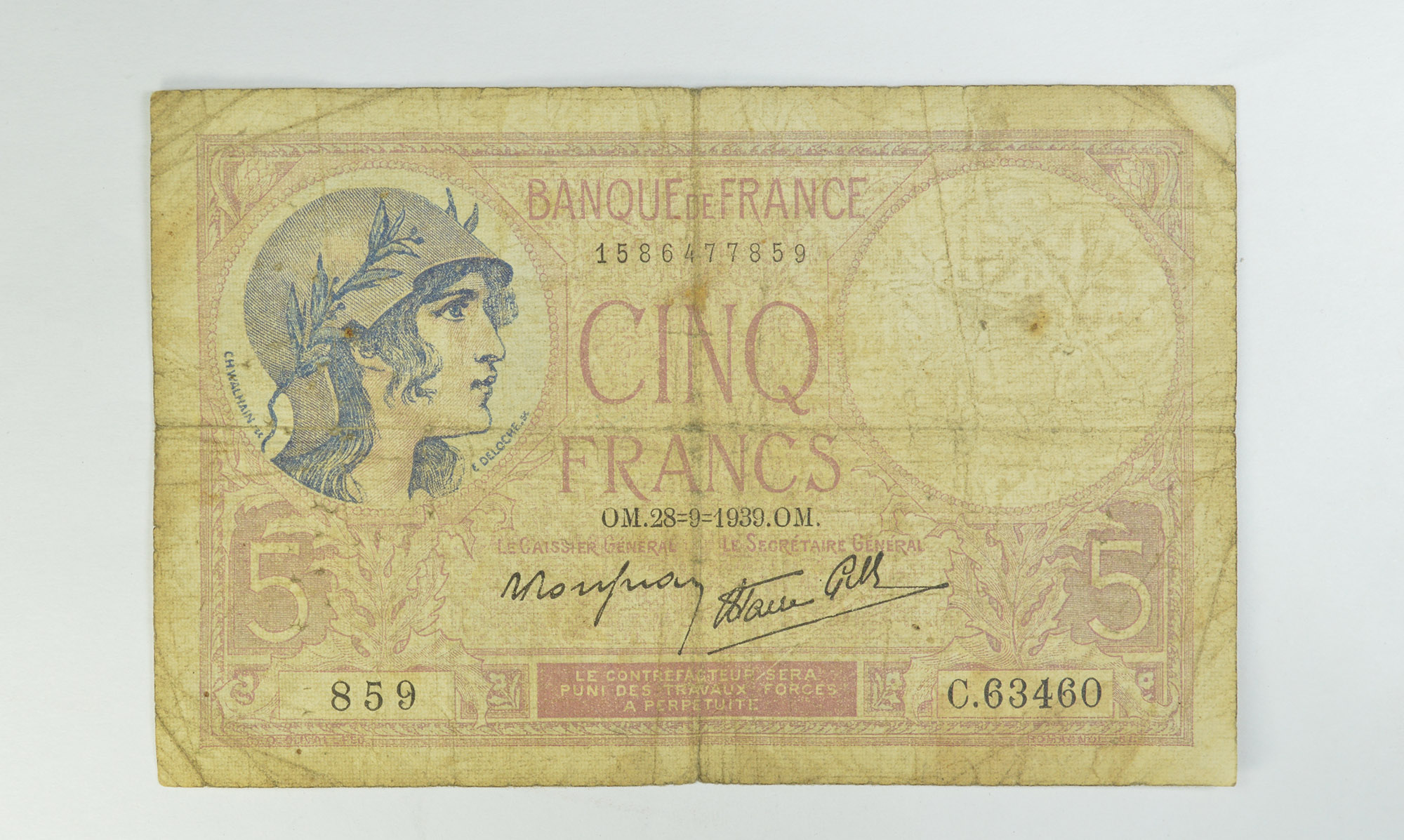 Vintage Franc Paper Money - Highly Collectible - Great Artwork ...