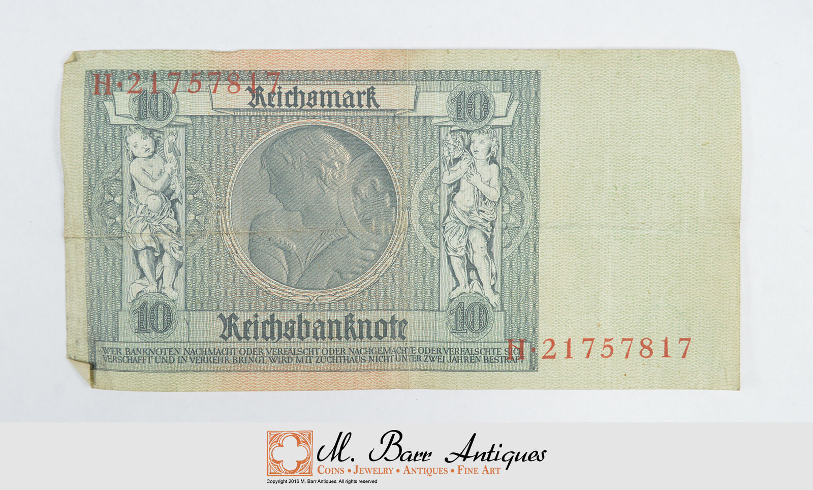 Vintage Germany Paper Money Currency - Historic German Note | Property Room