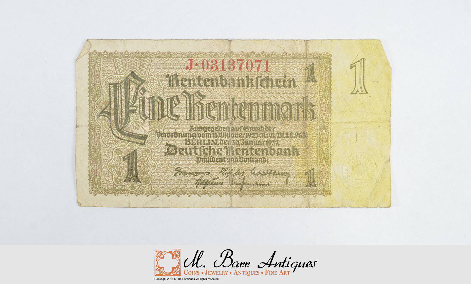 Vintage Germany Paper Money Currency - Historic German Note | Property Room