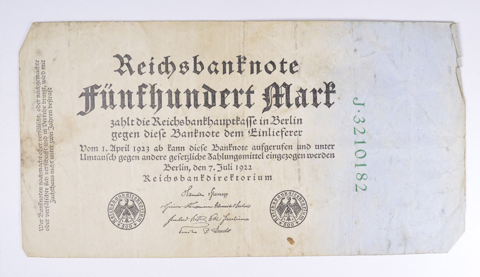 Vintage Germany Paper Money Currency - Historic German Note | Property Room