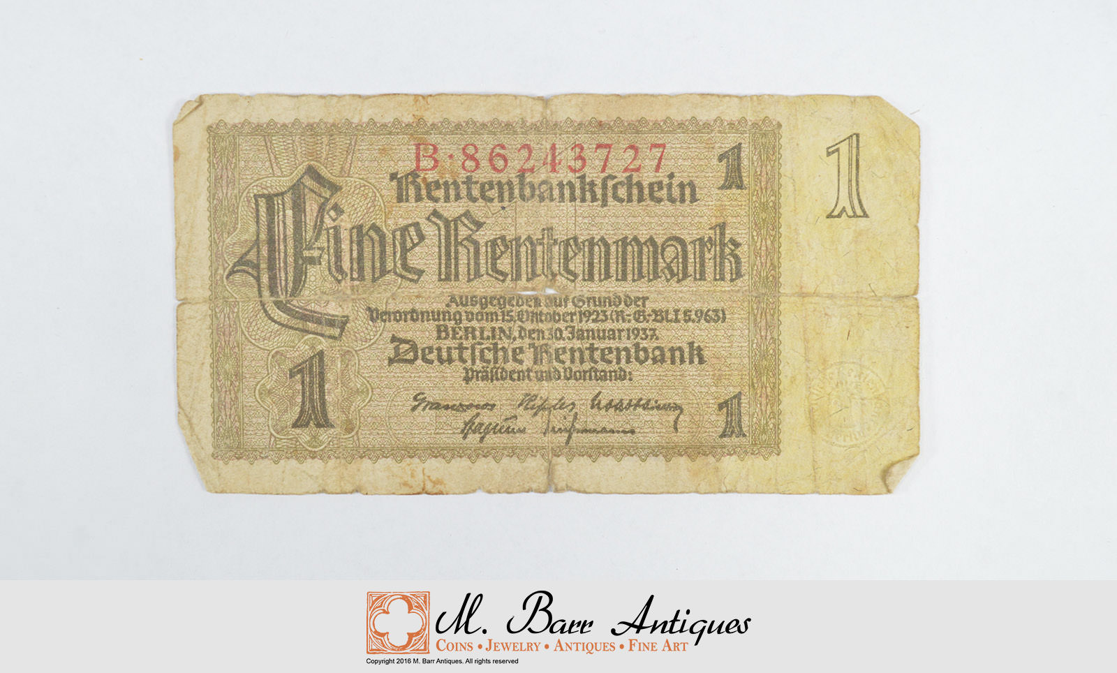 Vintage Germany Paper Money Currency - Historic German Note | Property Room