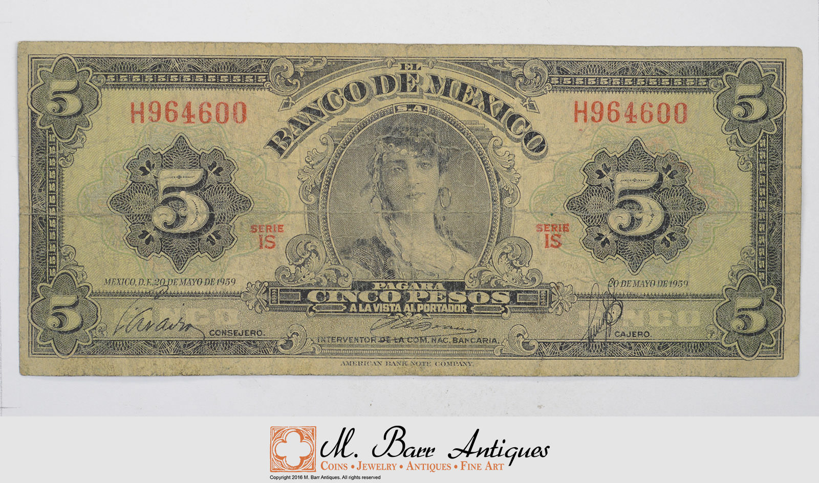 Vintage Mexican Paper Money Currency - Collectible Note | Property Room