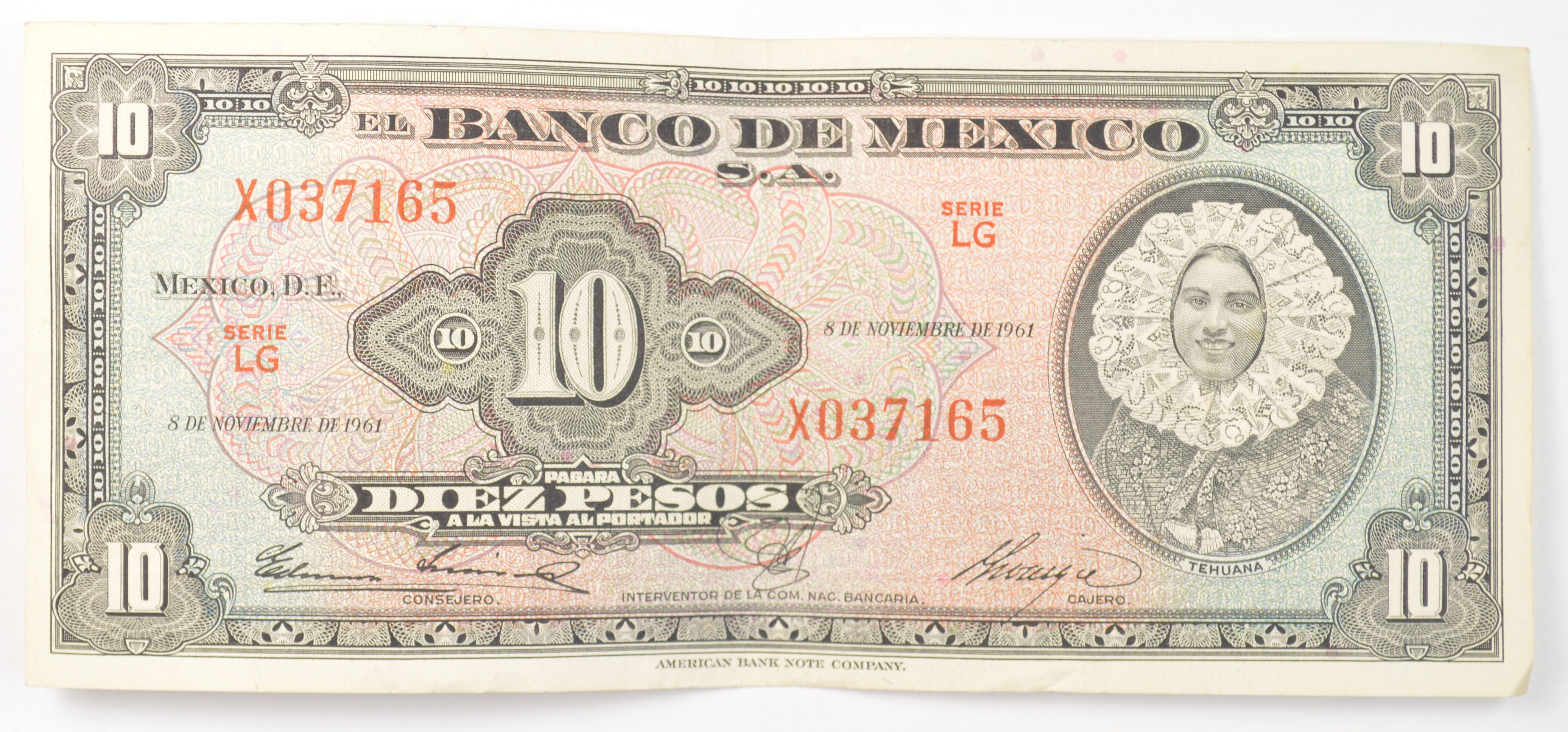 Vintage Mexican Paper Money Currency - Collectible Note - Reduced S&H ...