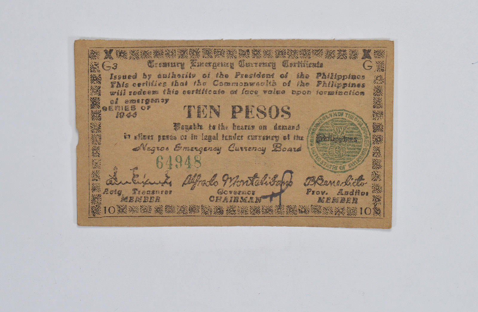 Vintage Philippines Paper Money Currency - Collectible Note | Property Room